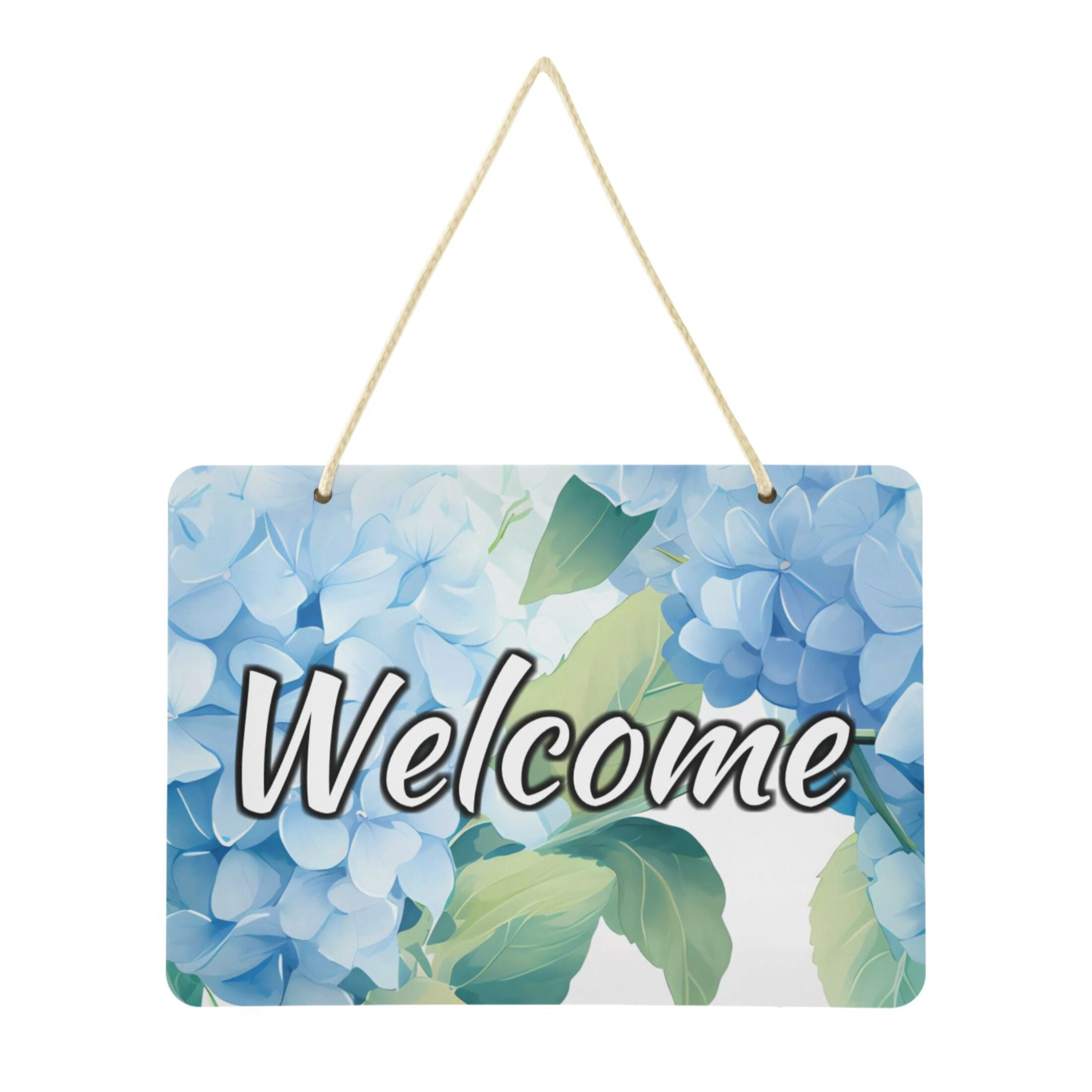 Welcome Door Sign Decoration 13.8" Rectangular Front Entrance Hanging ...