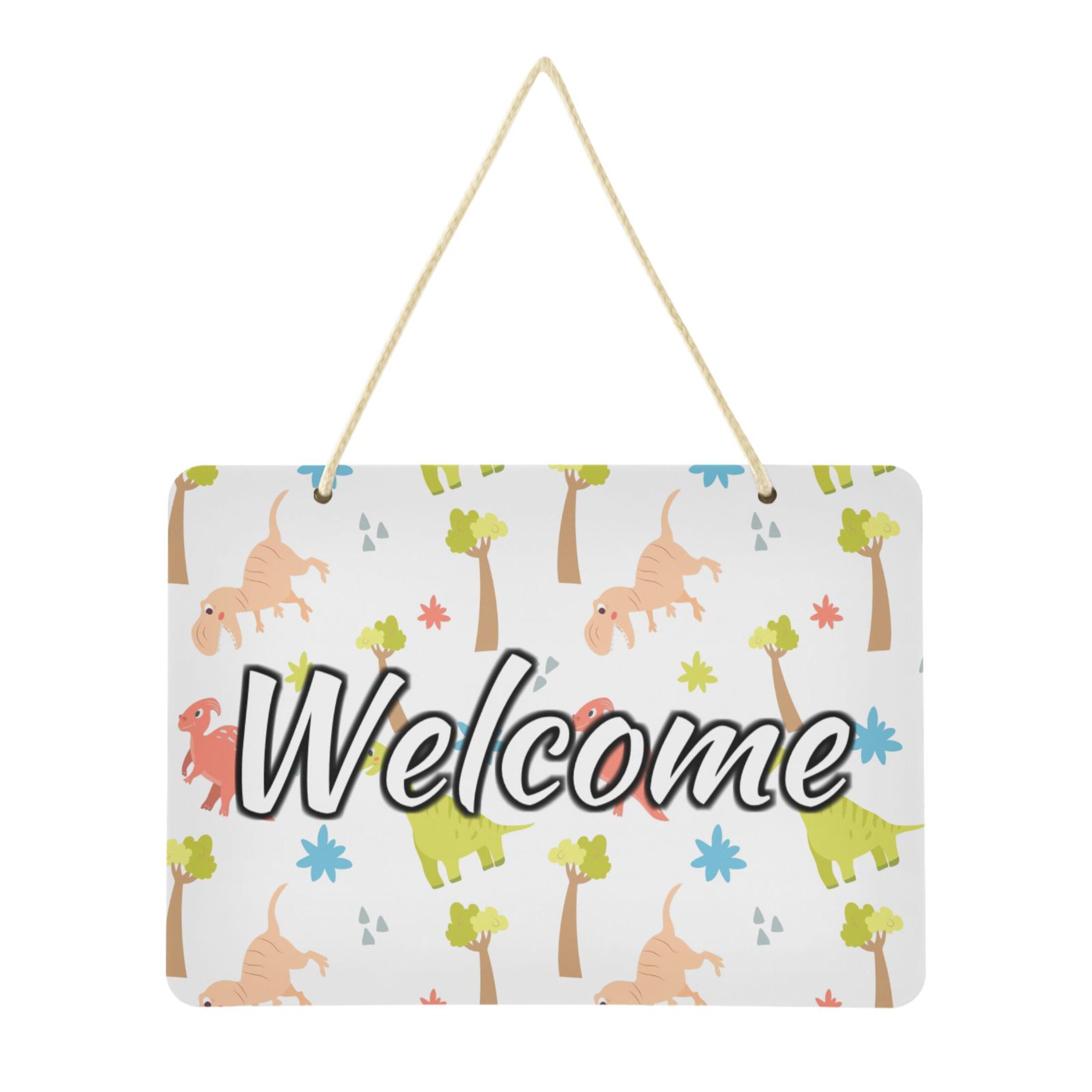 Welcome Door Sign Decoration 13.8" Rectangular Front Entrance Hanging ...