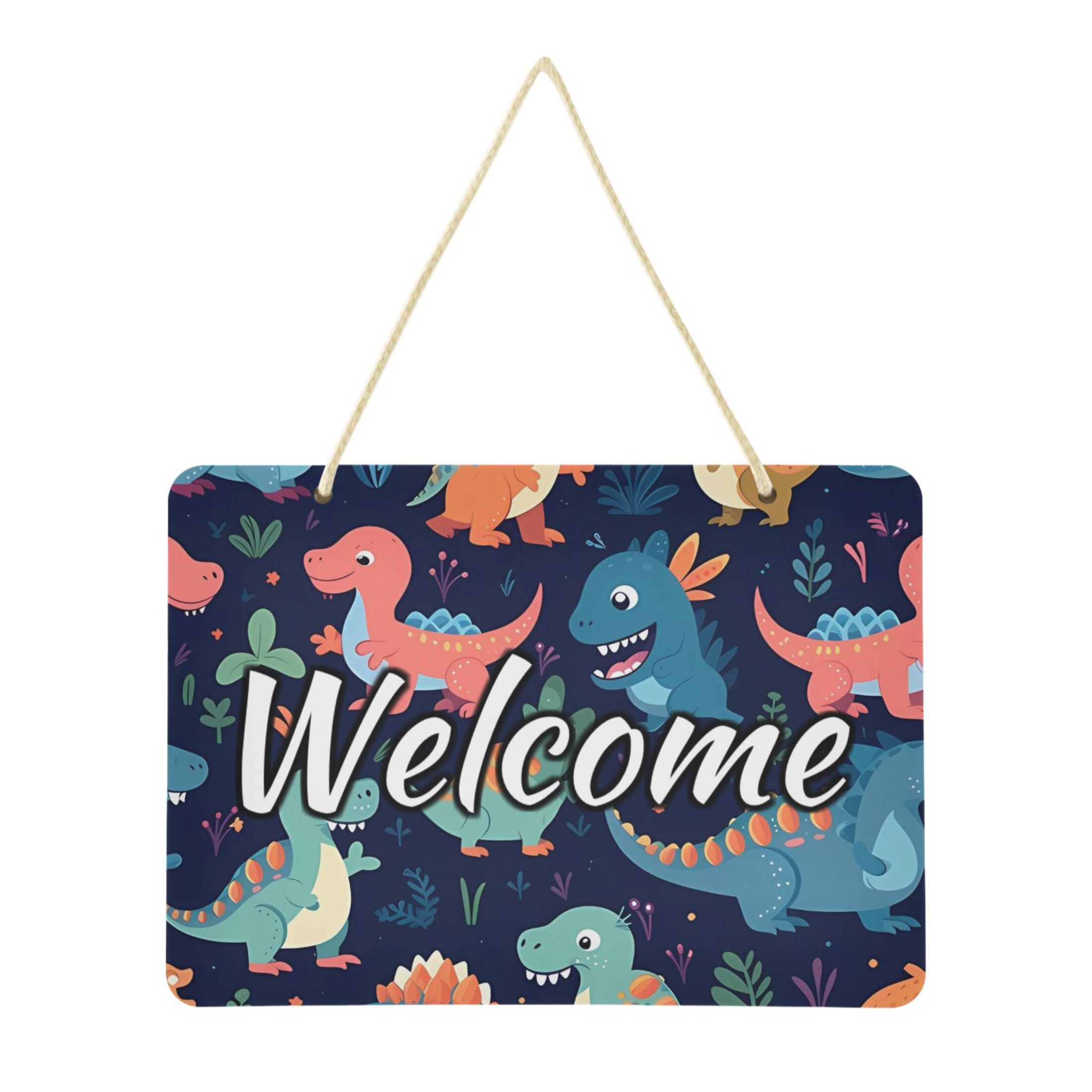 Welcome Door Sign Decoration 13.8" Rectangular Front Entrance Hanging ...