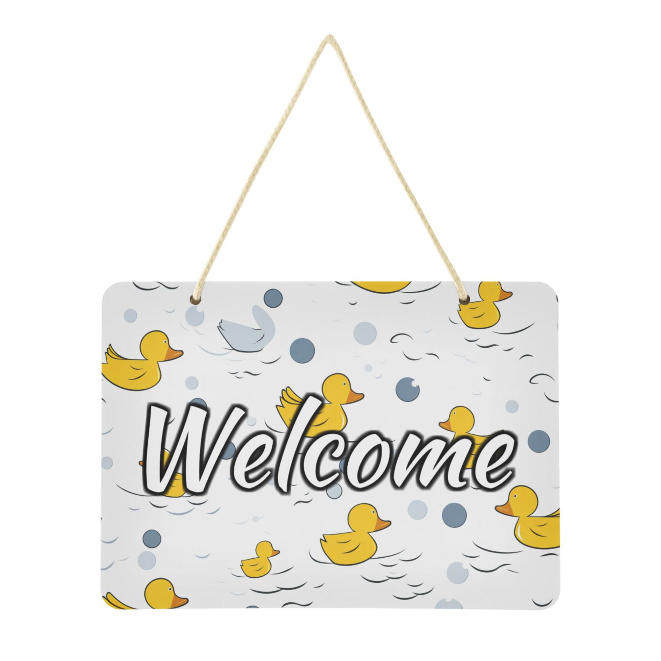 Welcome Door Sign Decoration 13.8" Rectangular Front Entrance Hanging ...