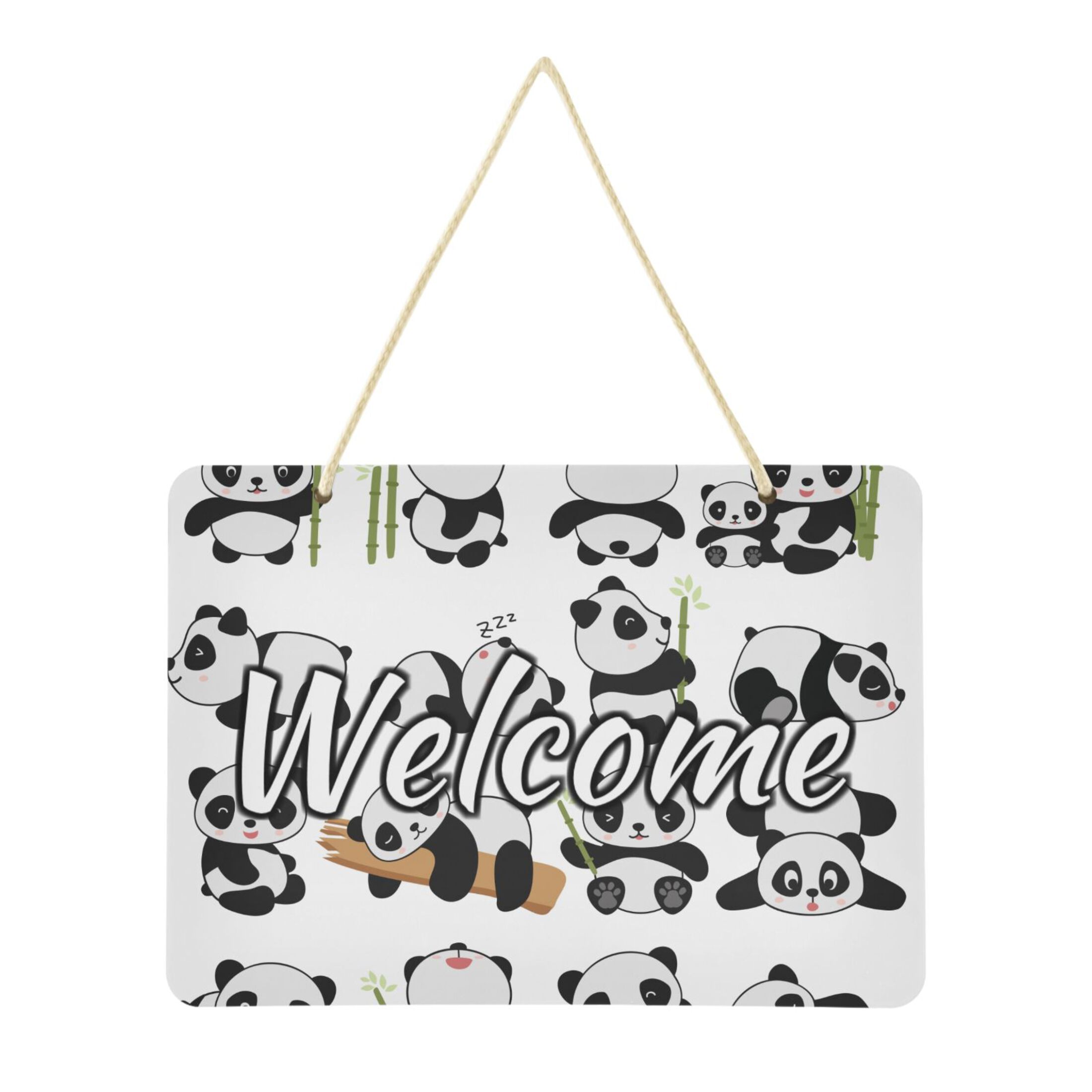 Welcome Door Sign Decoration 13.8" Rectangular Front Entrance Hanging ...