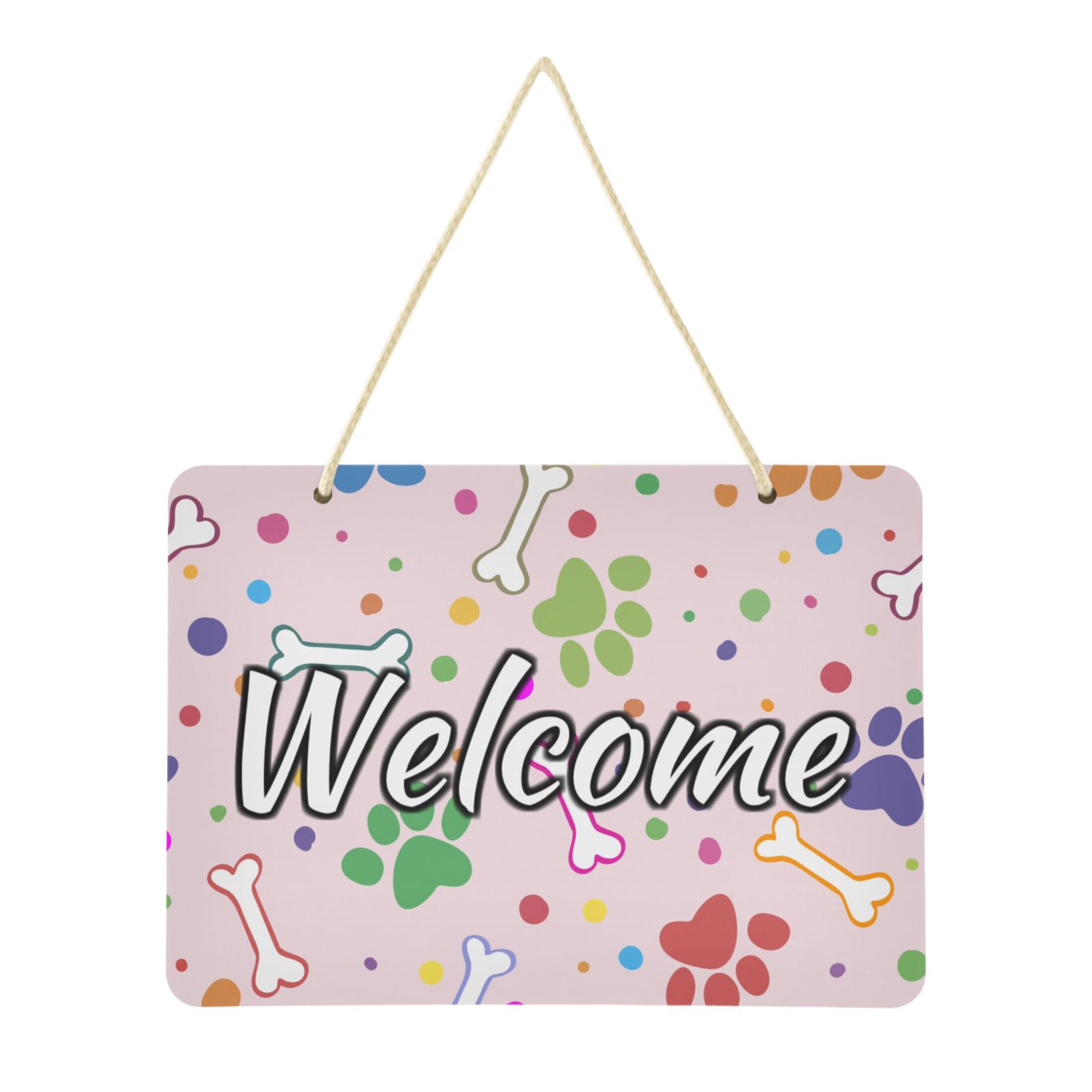 Welcome Door Sign Decoration 13.8" Rectangular Front Entrance Hanging ...