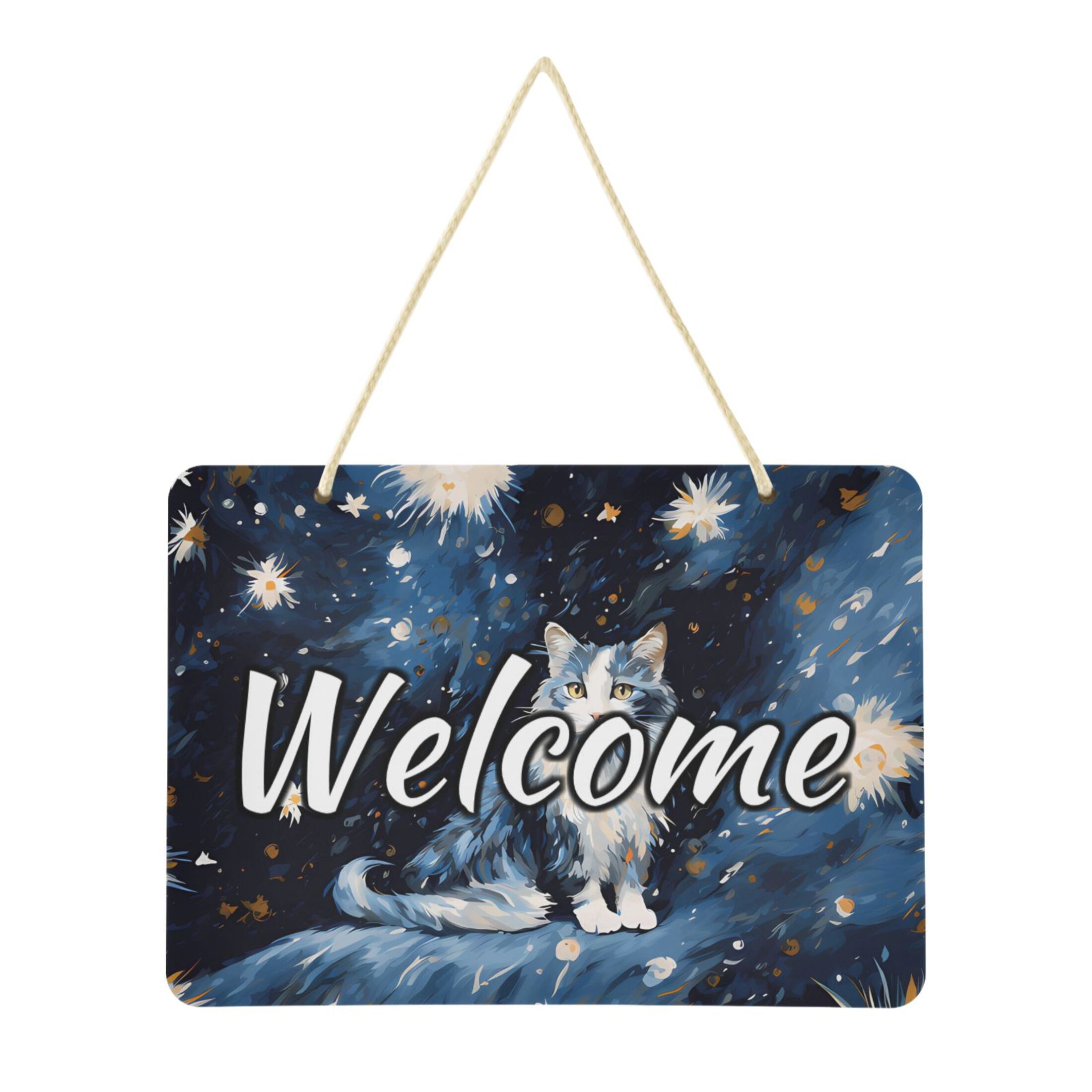 Welcome Door Sign Decoration 13.8" Rectangular Front Entrance Hanging ...