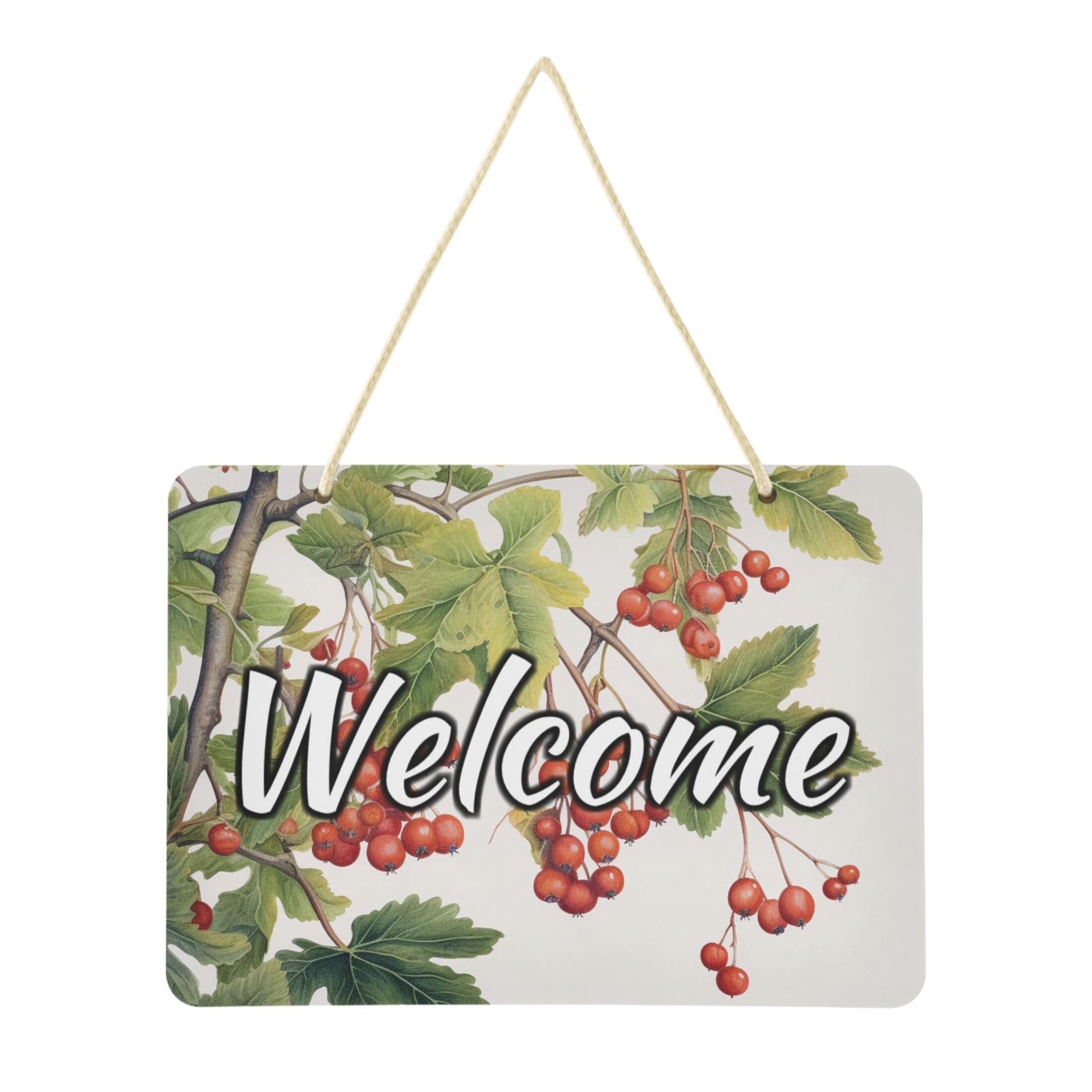 Welcome Door Sign Decoration 13.8" Rectangular Front Entrance Hanging ...