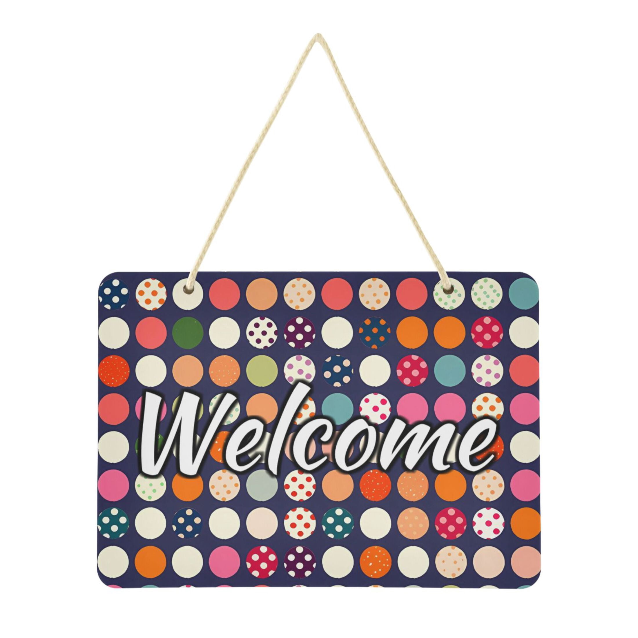 Welcome Door Sign Decoration 13.8" Rectangular Front Entrance Hanging ...