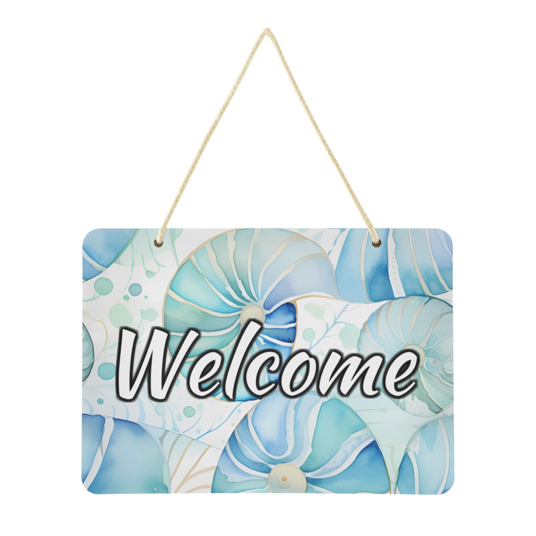 Welcome Door Sign Decoration 13.8" Rectangular Front Entrance Hanging ...
