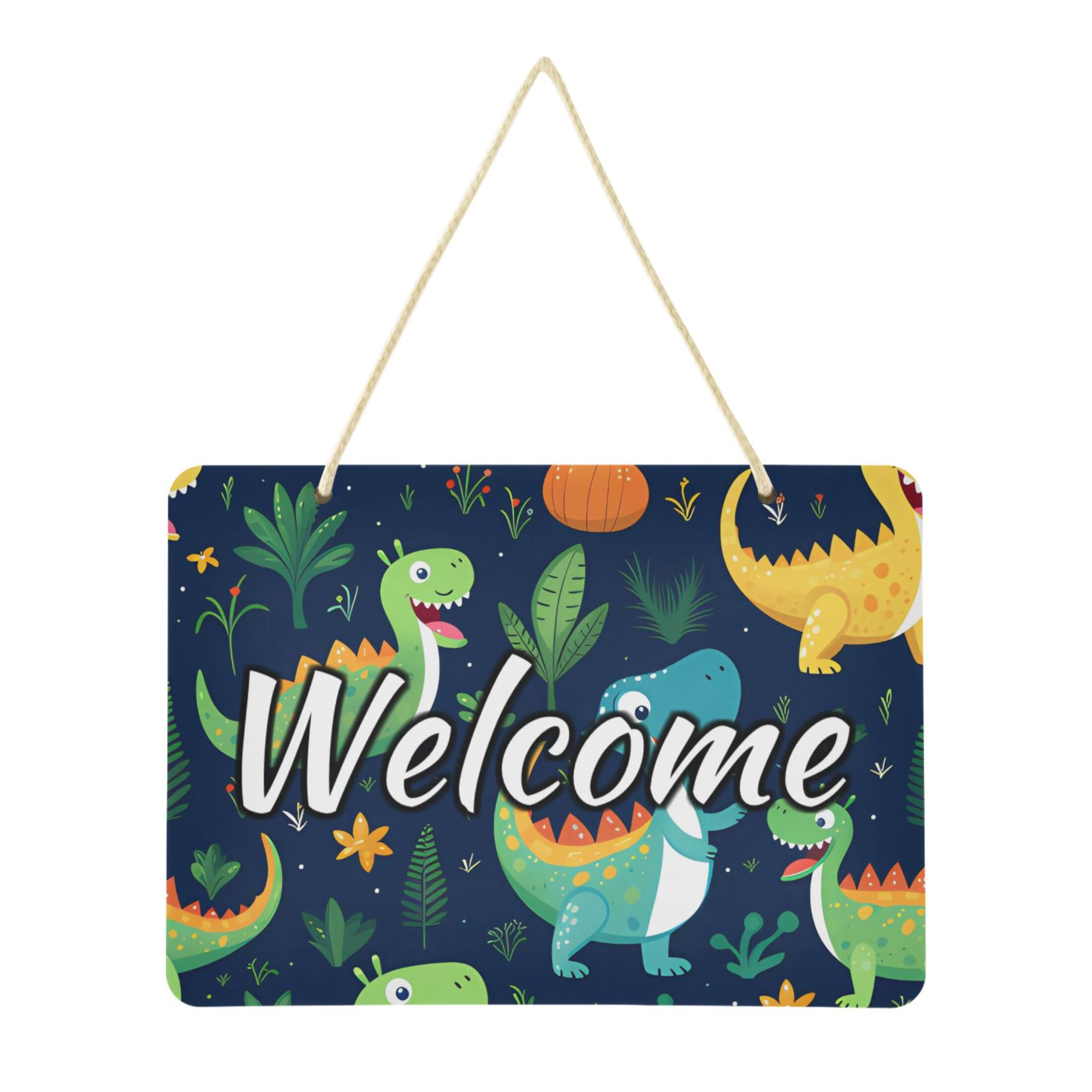 Welcome Door Sign Decoration 13.8" Rectangular Front Entrance Hanging ...