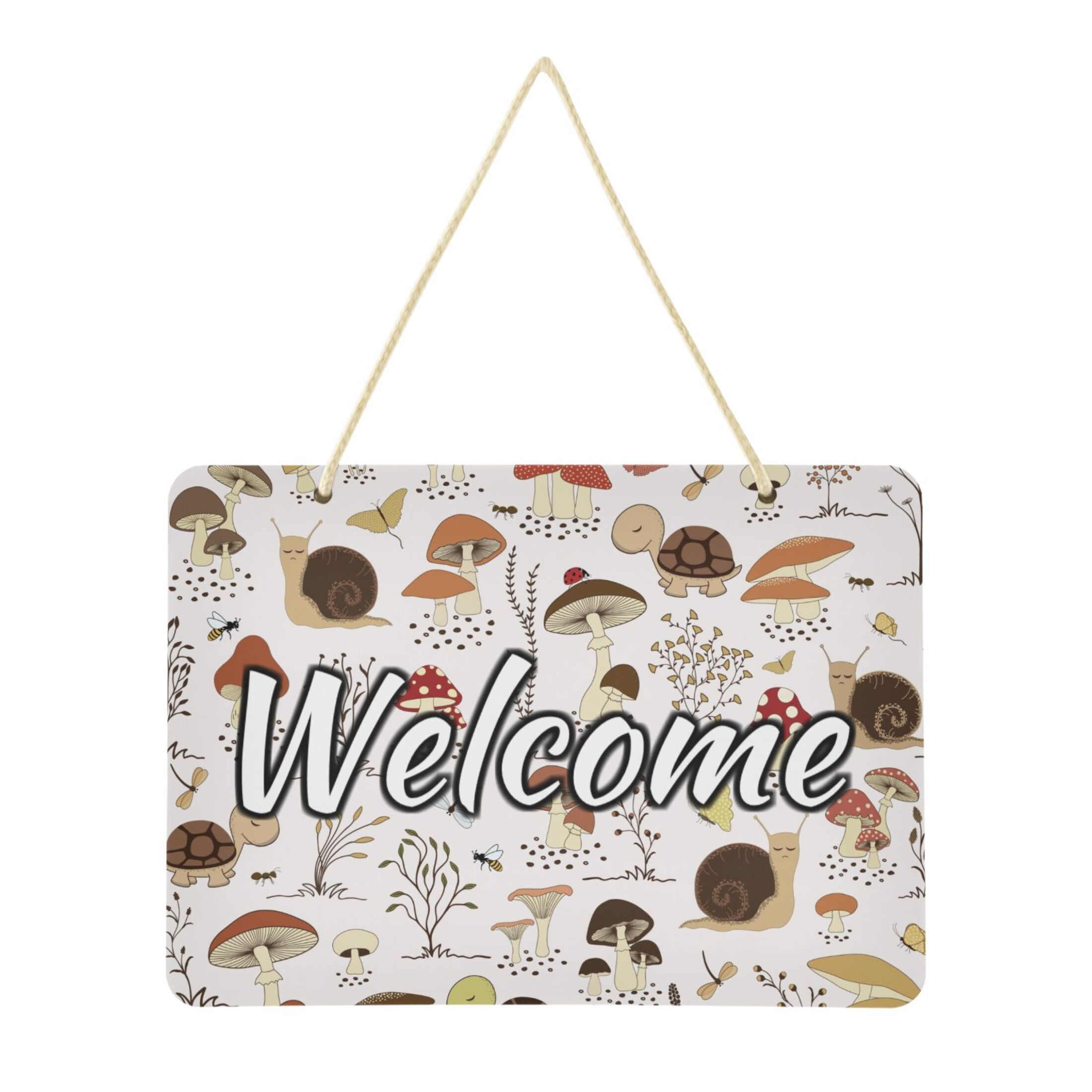 Welcome Door Sign Decoration 13.8" Rectangular Front Entrance Hanging ...