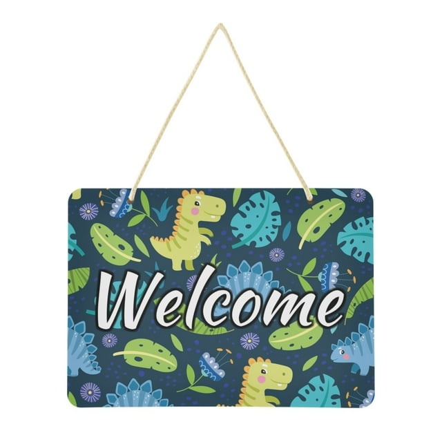 Welcome Door Sign Decoration 13.8" Rectangular Front Entrance Hanging ...