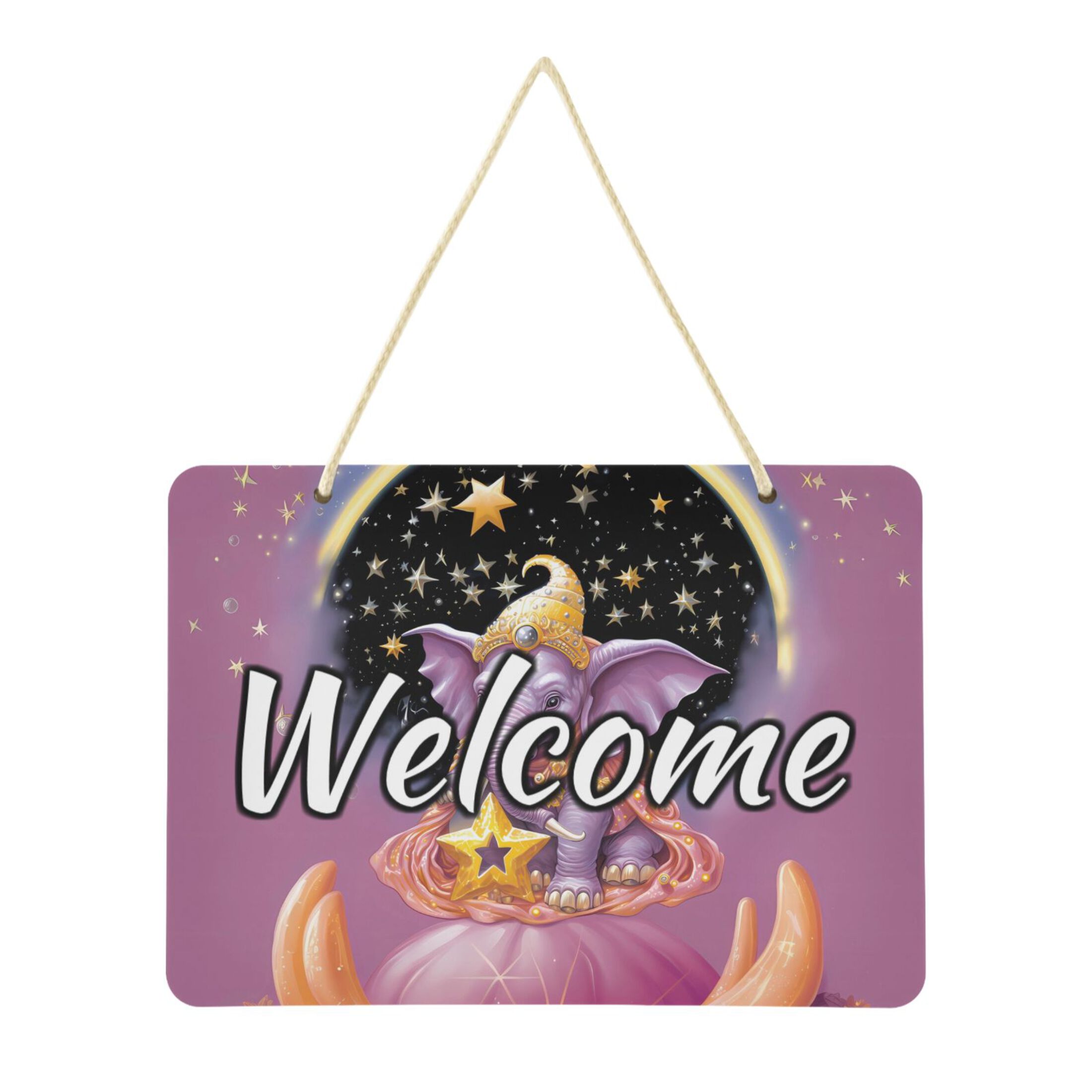 Welcome Door Sign Decoration 13.8" Rectangular Front Entrance Hanging ...
