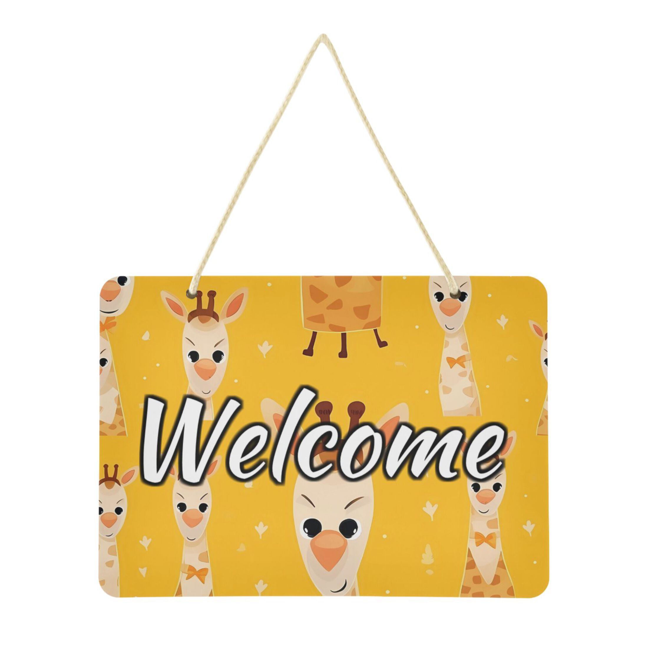 Welcome Door Sign Decoration 13.8" Rectangular Front Entrance Hanging ...