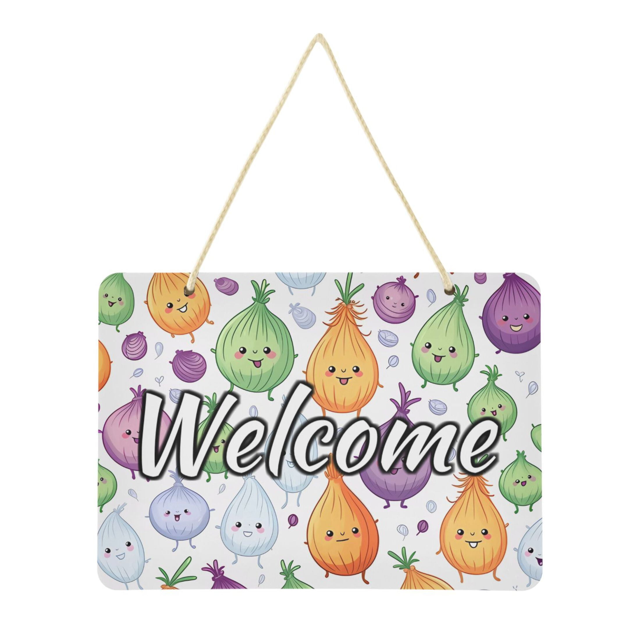 Welcome Door Sign Decoration 13.8" Rectangular Front Entrance Hanging Sign Outdoor Farmhouse ...