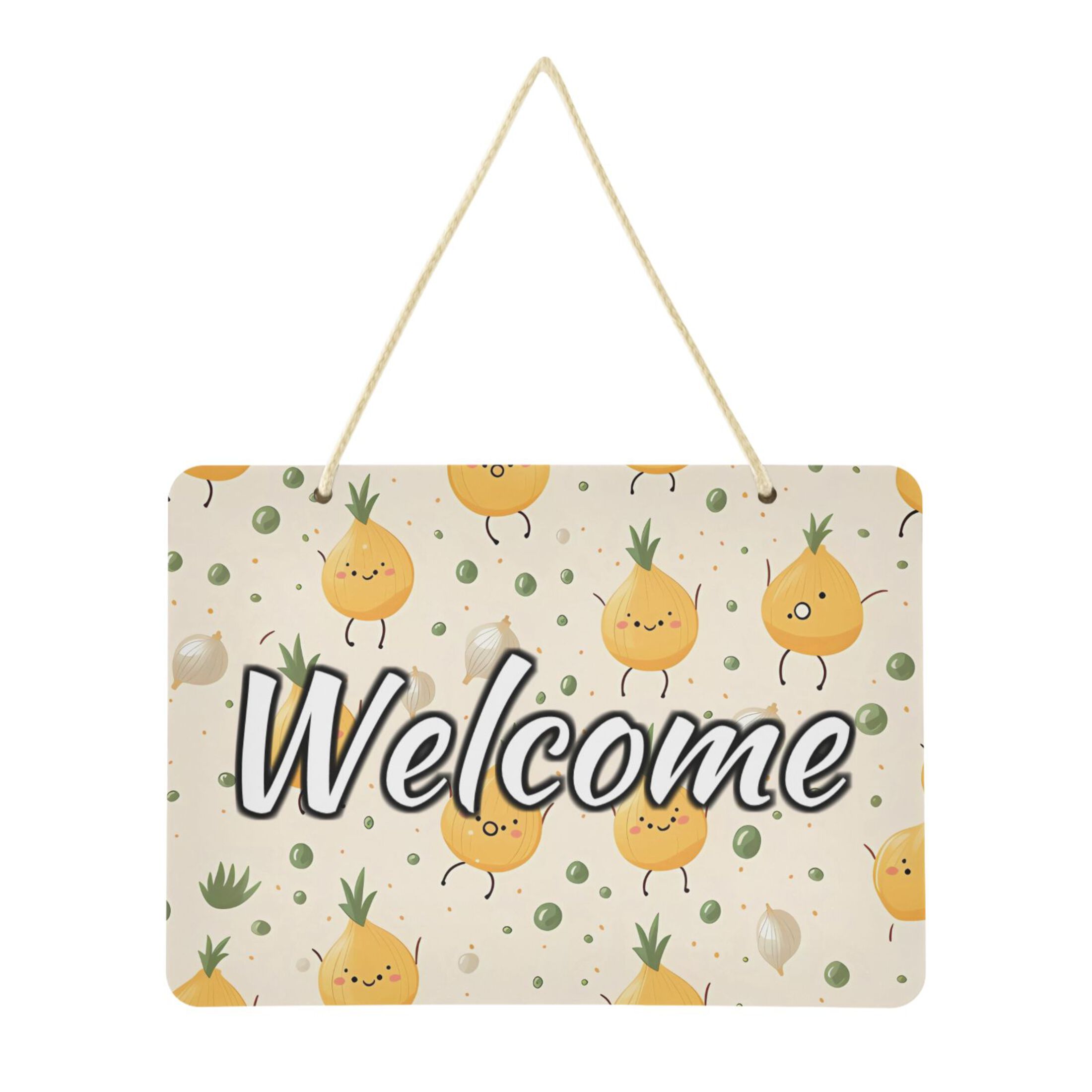 Welcome Door Sign Decoration 13.8" Rectangular Front Entrance Hanging ...