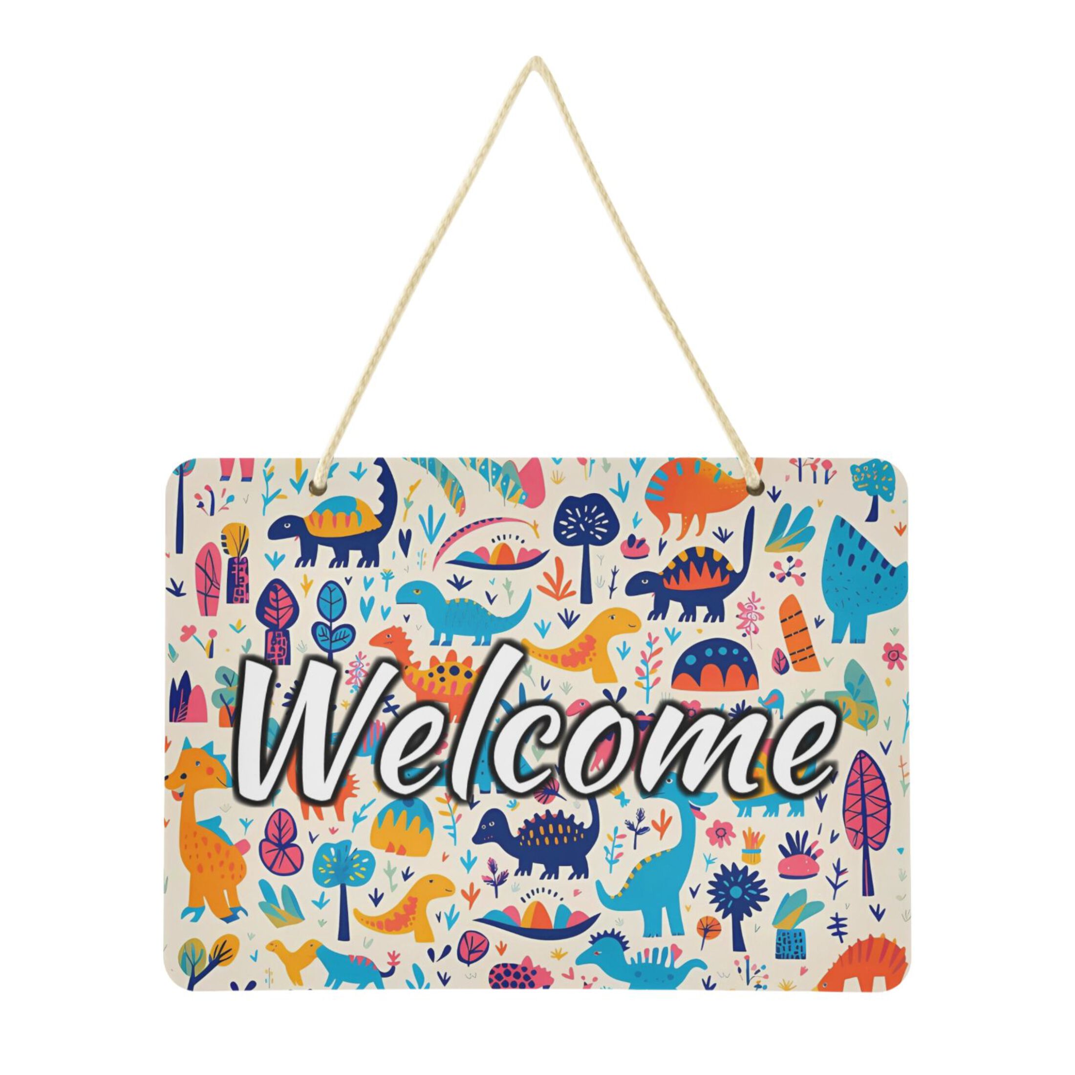 Welcome Door Sign Decoration 13.8" Rectangular Front Entrance Hanging ...