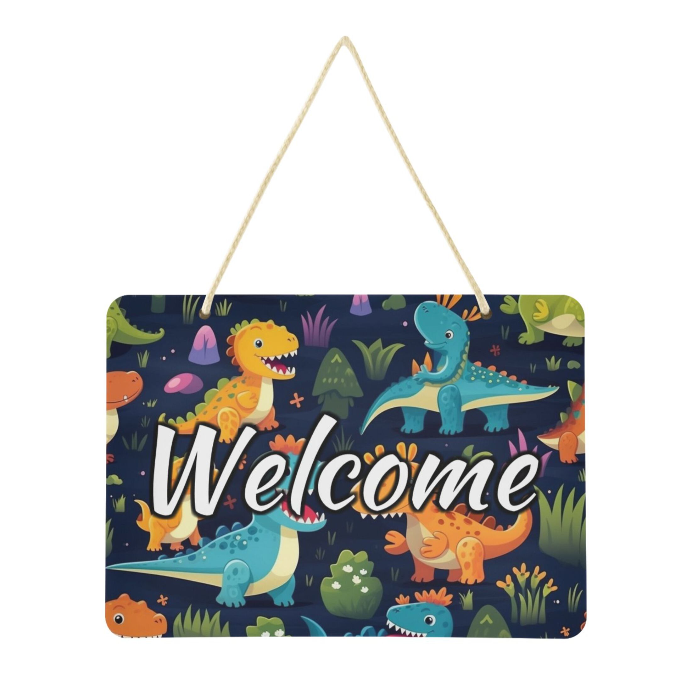Welcome Door Sign Decoration 13.8" Rectangular Front Entrance Hanging ...
