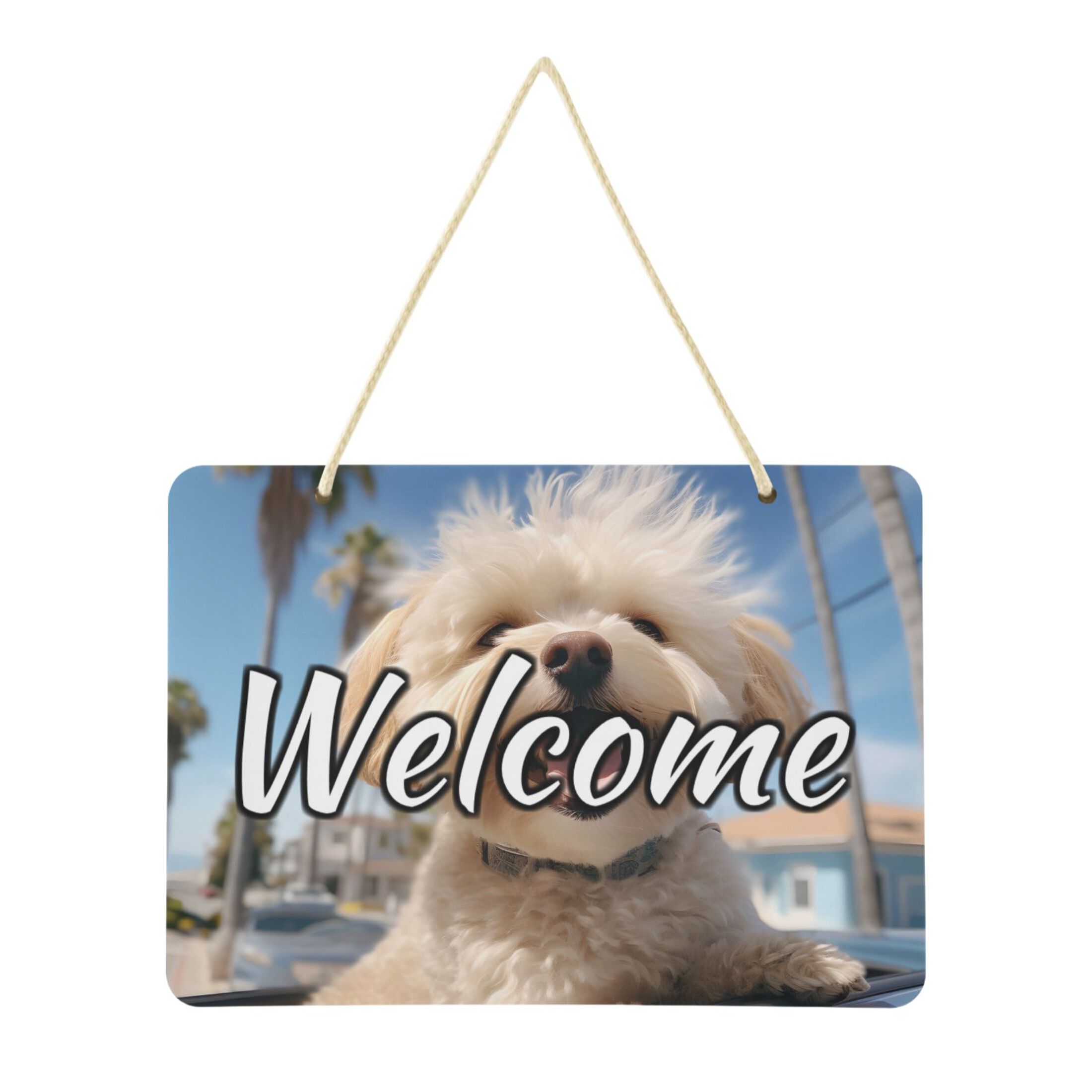 Welcome Door Sign Decoration 13.8" Rectangular Front Entrance Hanging ...