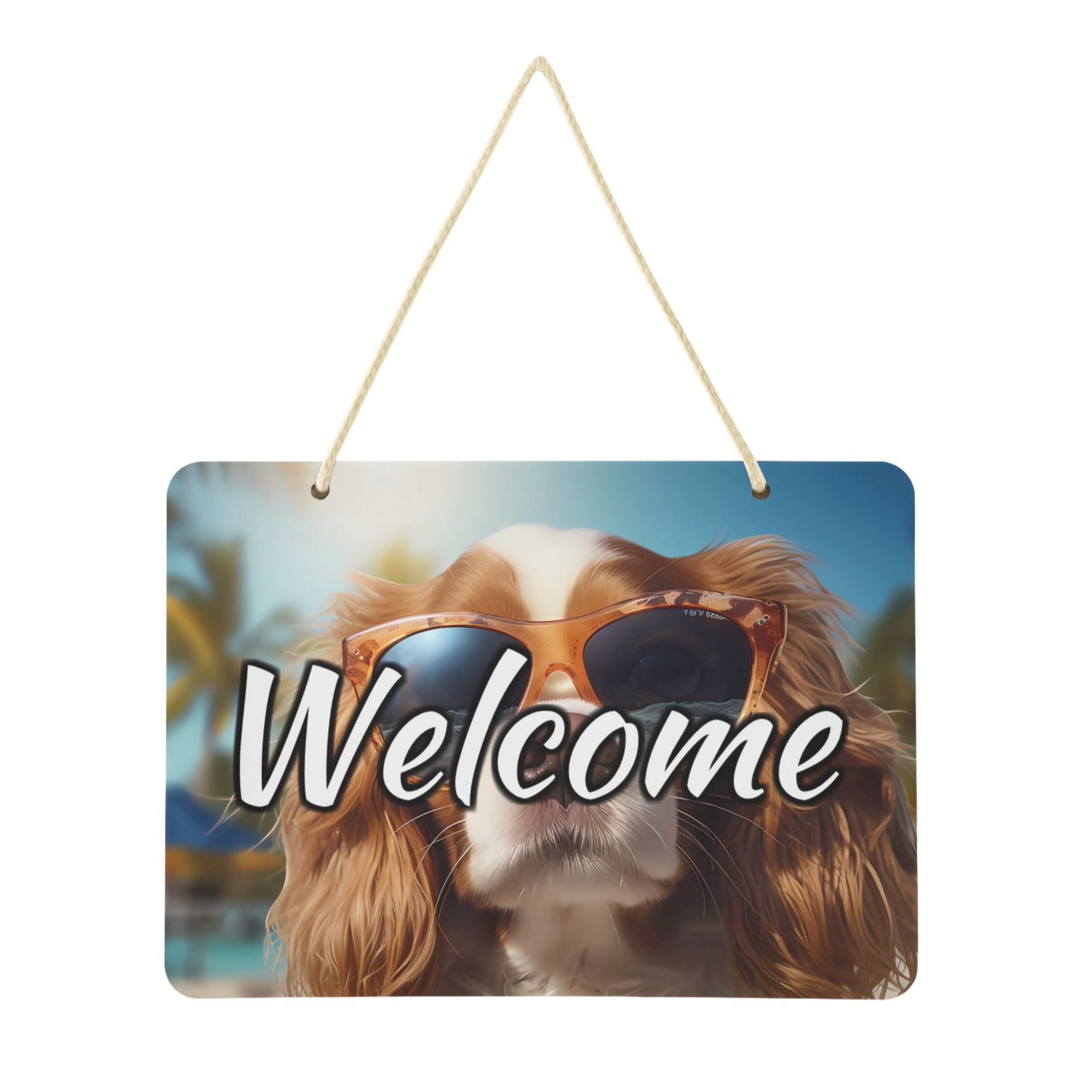 Welcome Door Sign Decoration 13.8" Rectangular Front Entrance Hanging ...