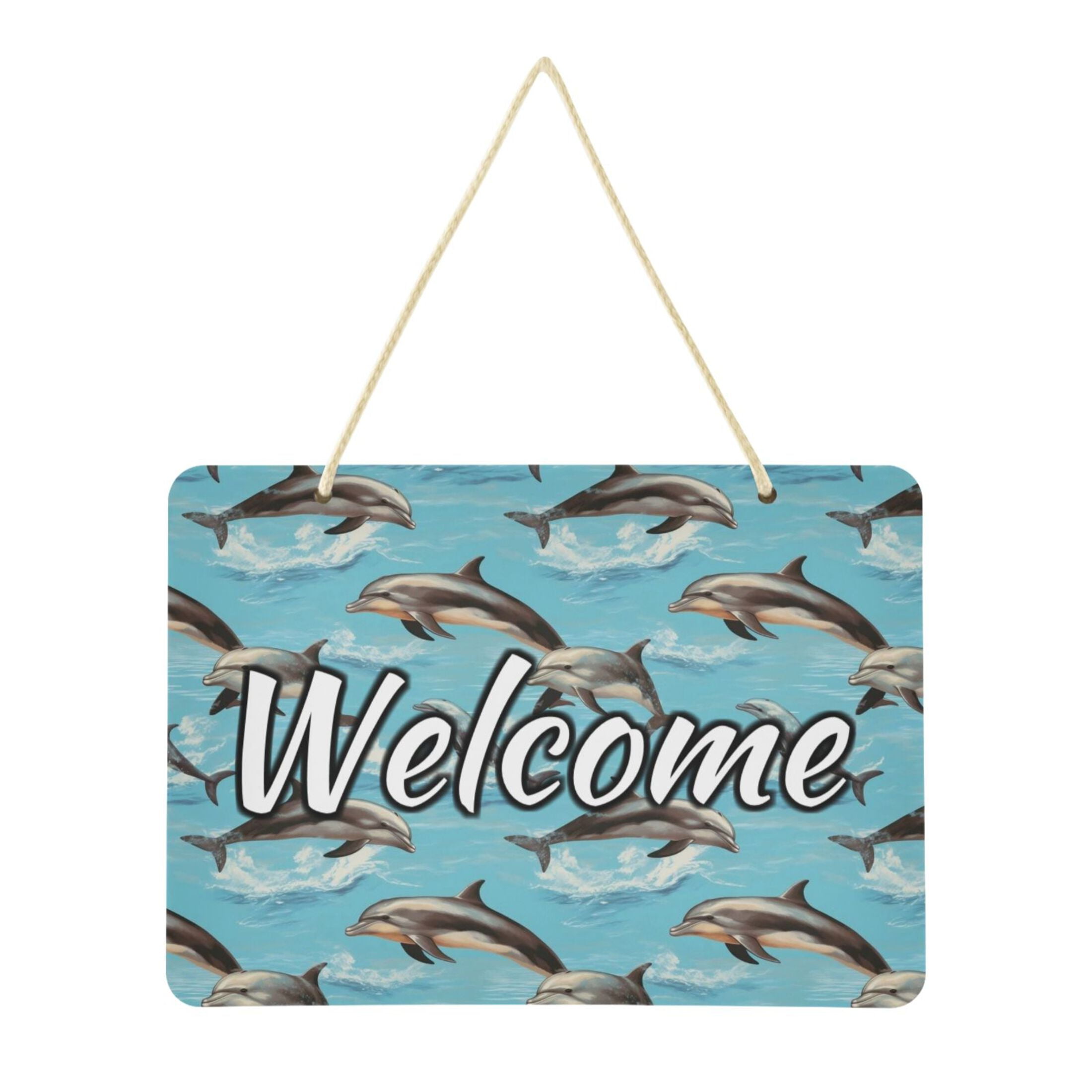 Welcome Door Sign Decoration 13.8" Rectangular Front Entrance Hanging ...