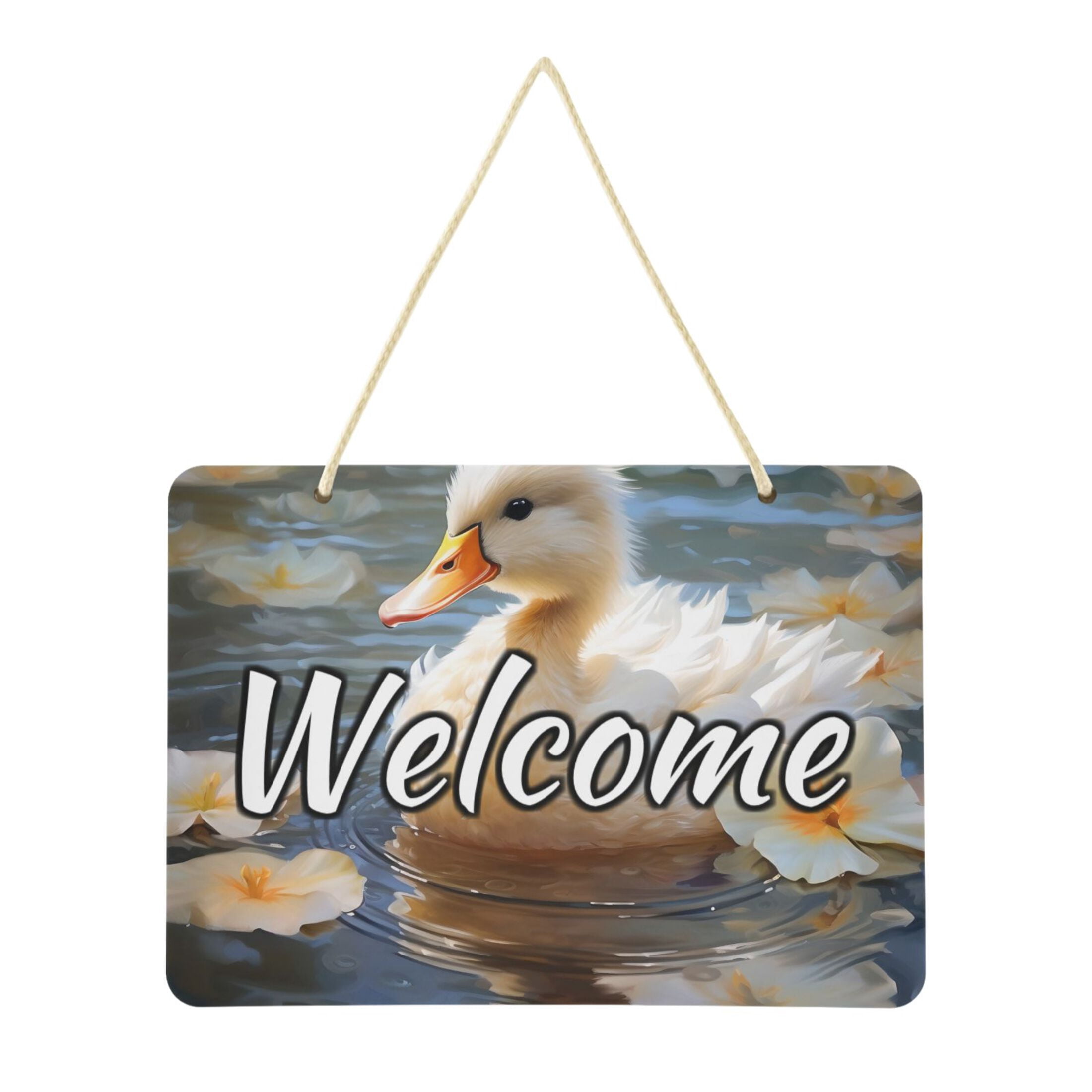 Welcome Door Sign Decoration 13.8" Rectangular Front Entrance Hanging ...