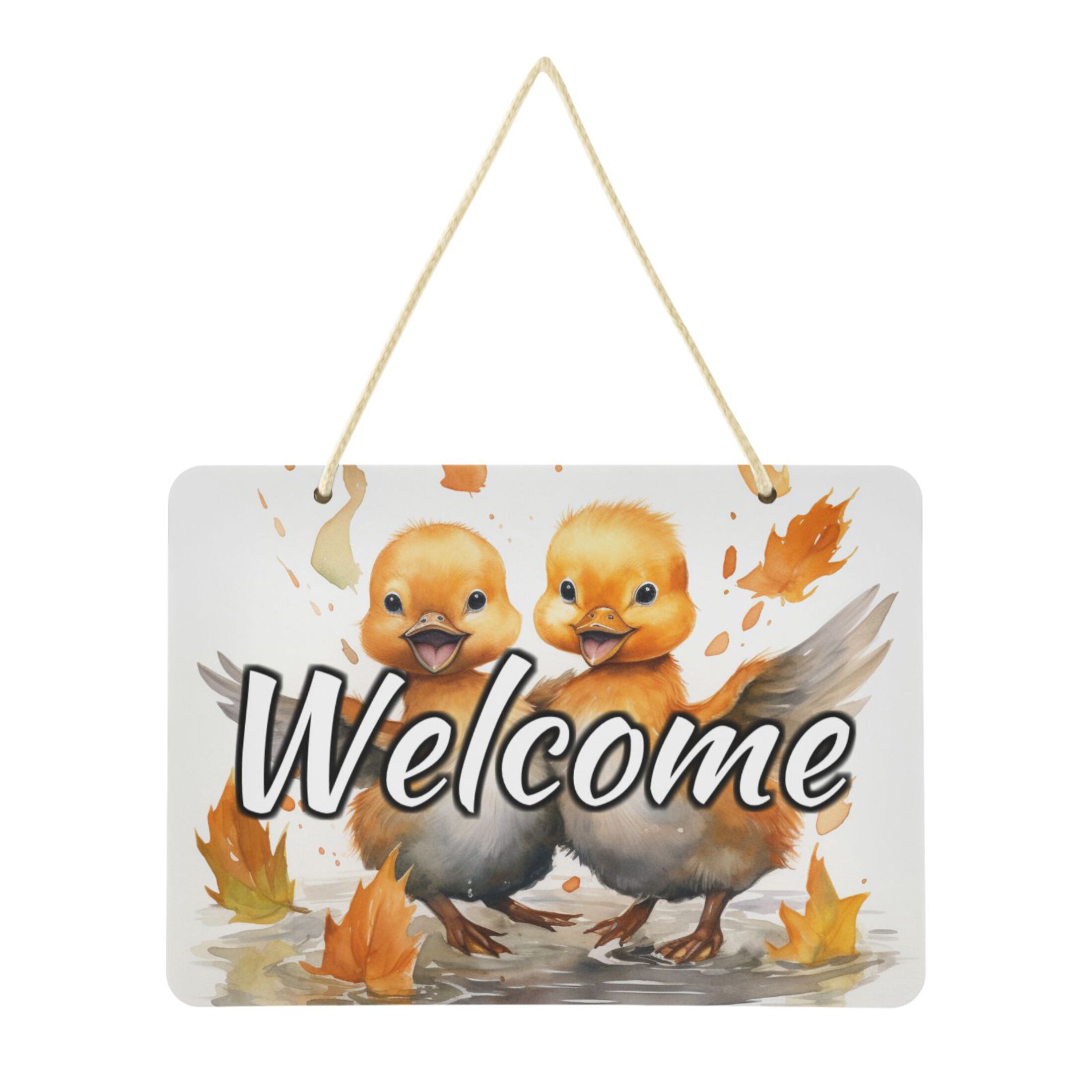 Welcome Door Sign Decoration 13.8" Rectangular Front Entrance Hanging ...