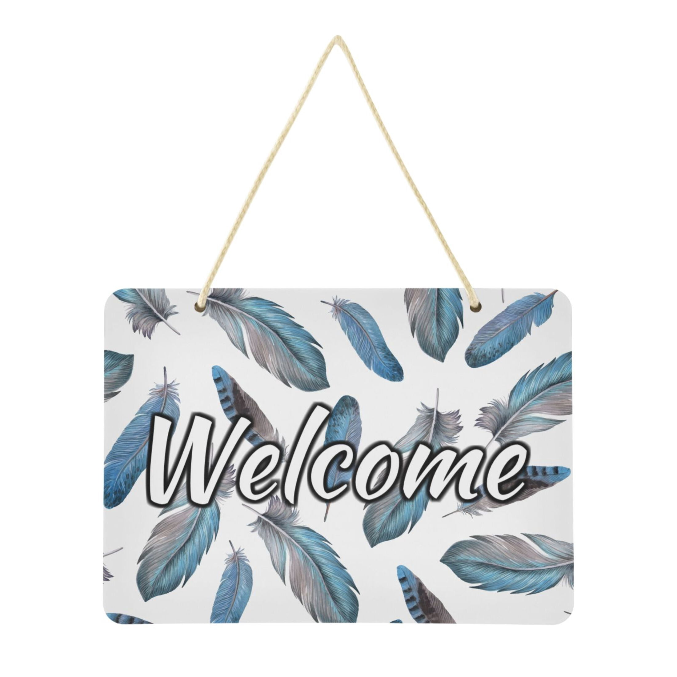 Welcome Door Sign Decoration 13.8" Rectangular Front Entrance Hanging ...