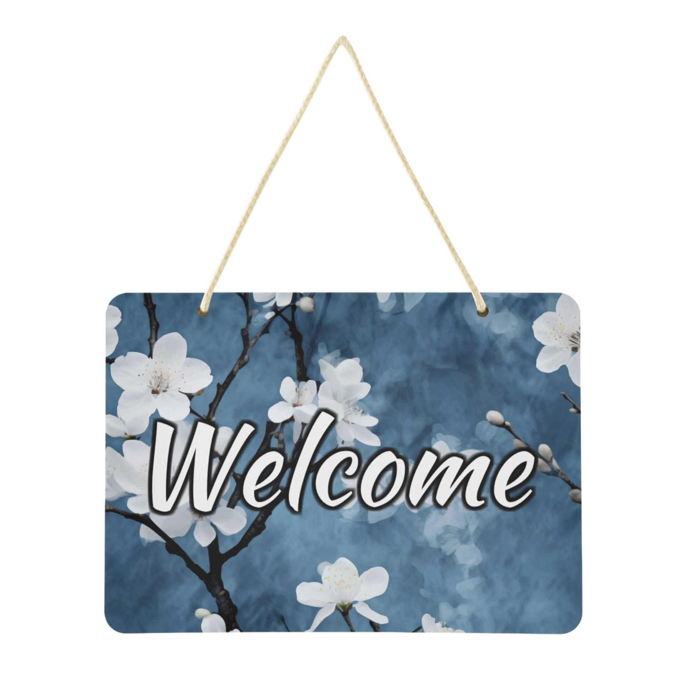 Welcome Door Sign Decoration 13.8" Rectangular Front Entrance Hanging ...