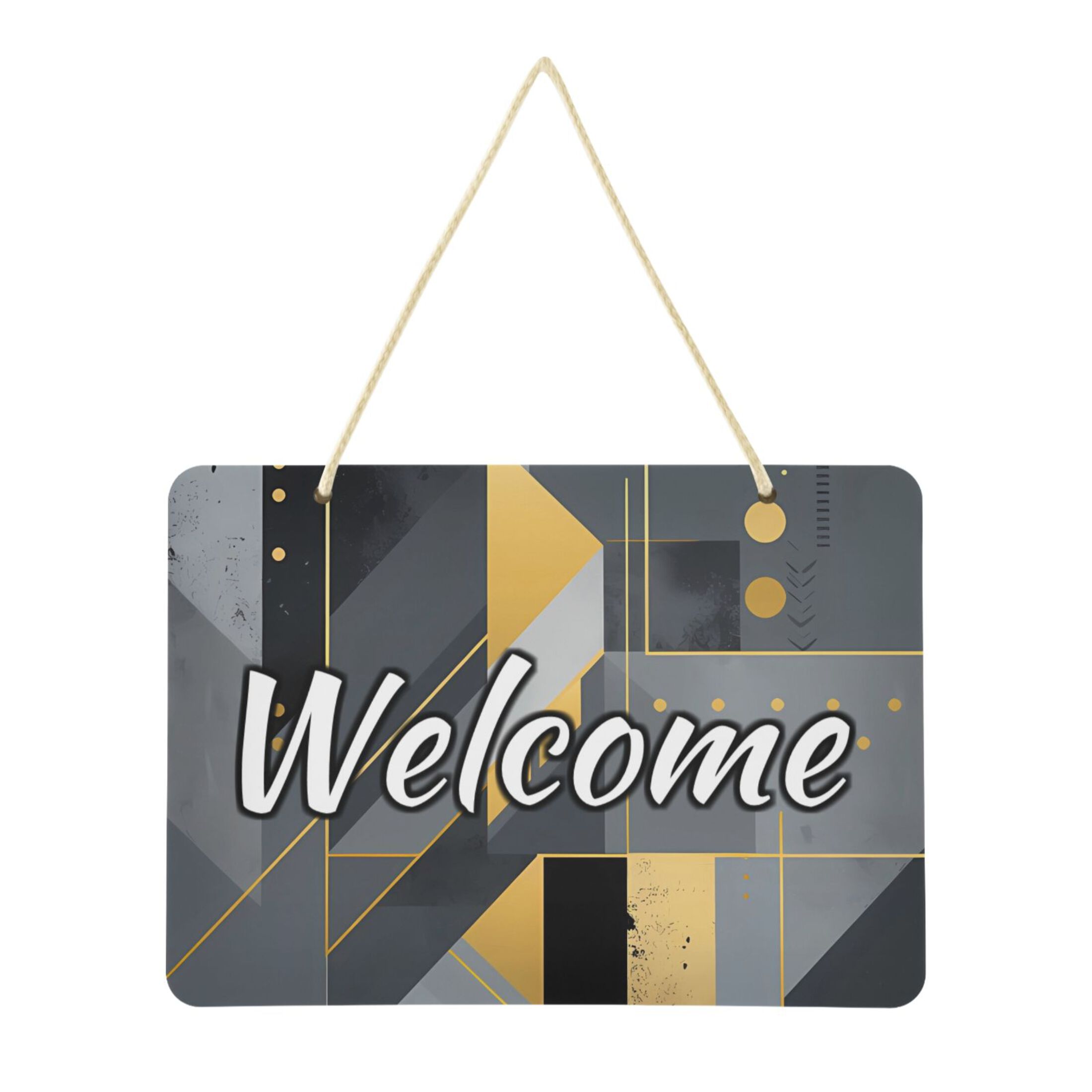 Welcome Door Sign Decoration 13.8" Rectangular Front Entrance Hanging ...