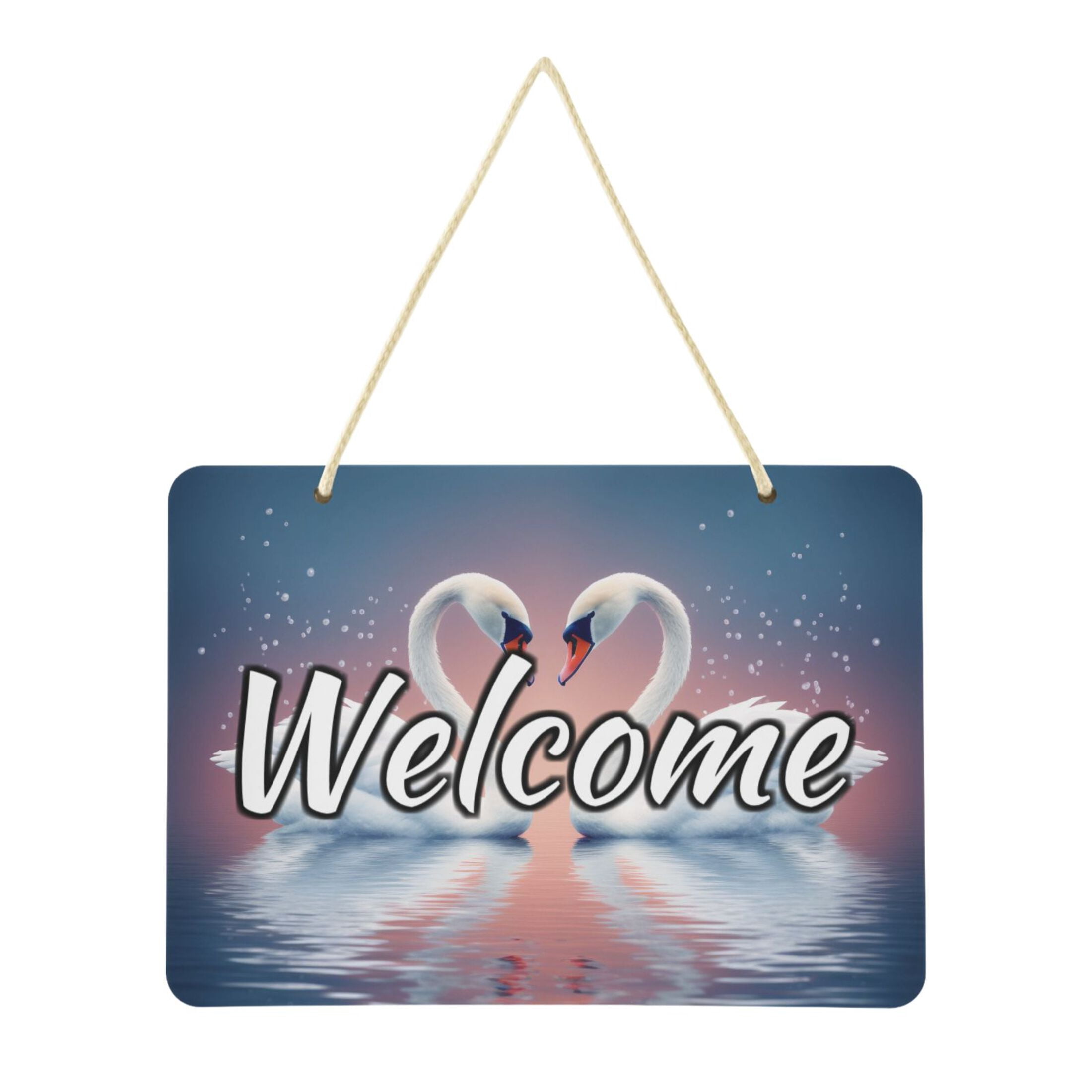 Welcome Door Sign Decoration 13.8" Rectangular Front Entrance Hanging ...