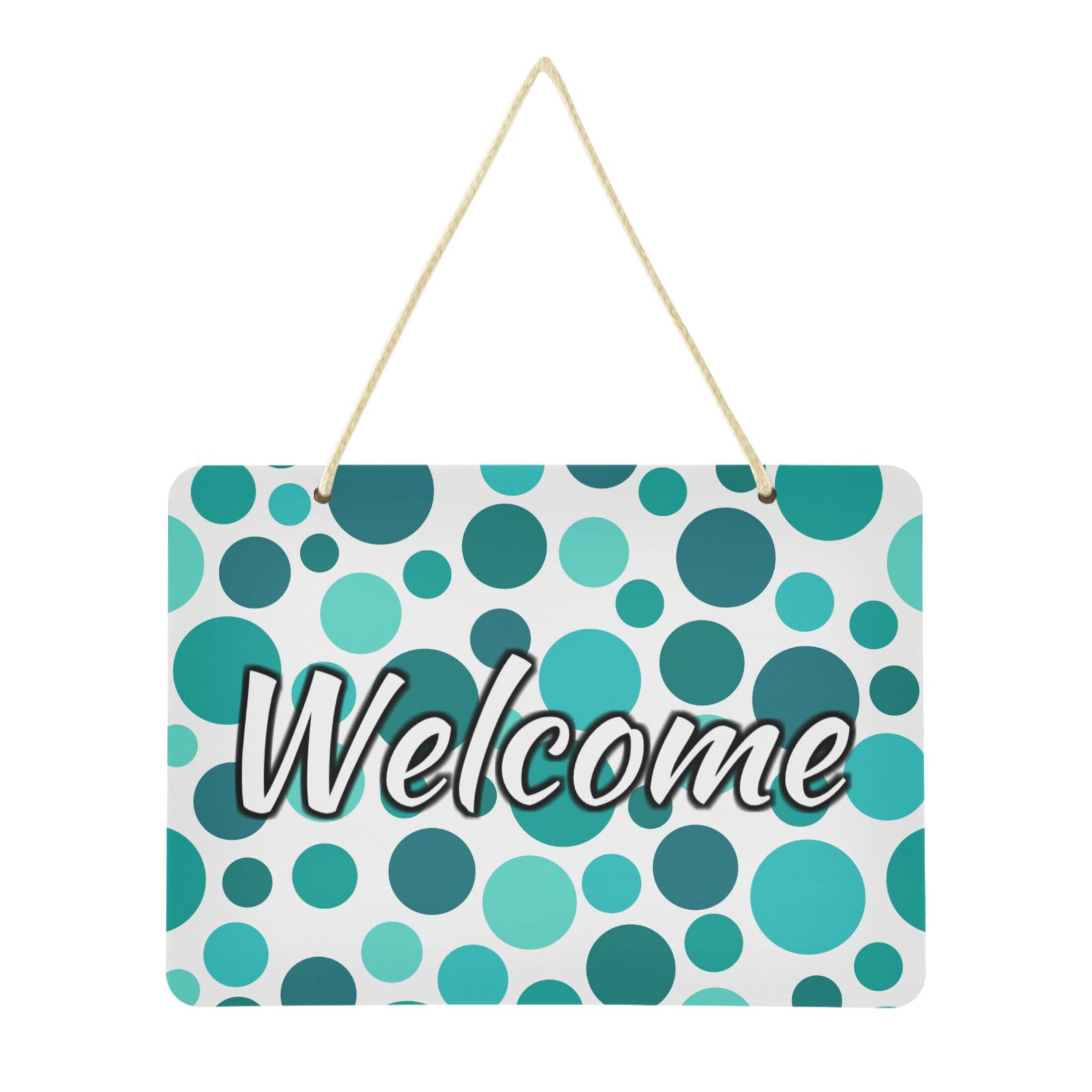 Welcome Door Sign Decoration 13.8" Rectangular Front Entrance Hanging ...