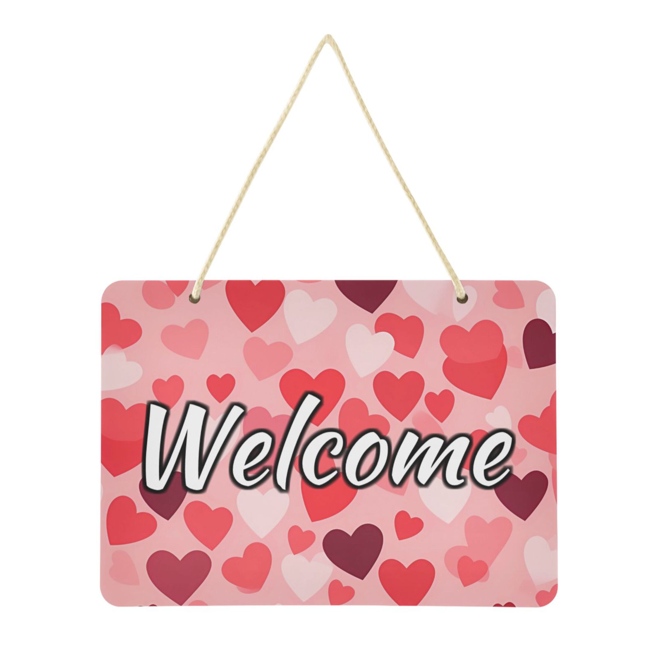 Welcome Door Sign Decoration 13.8" Rectangular Front Entrance Hanging ...