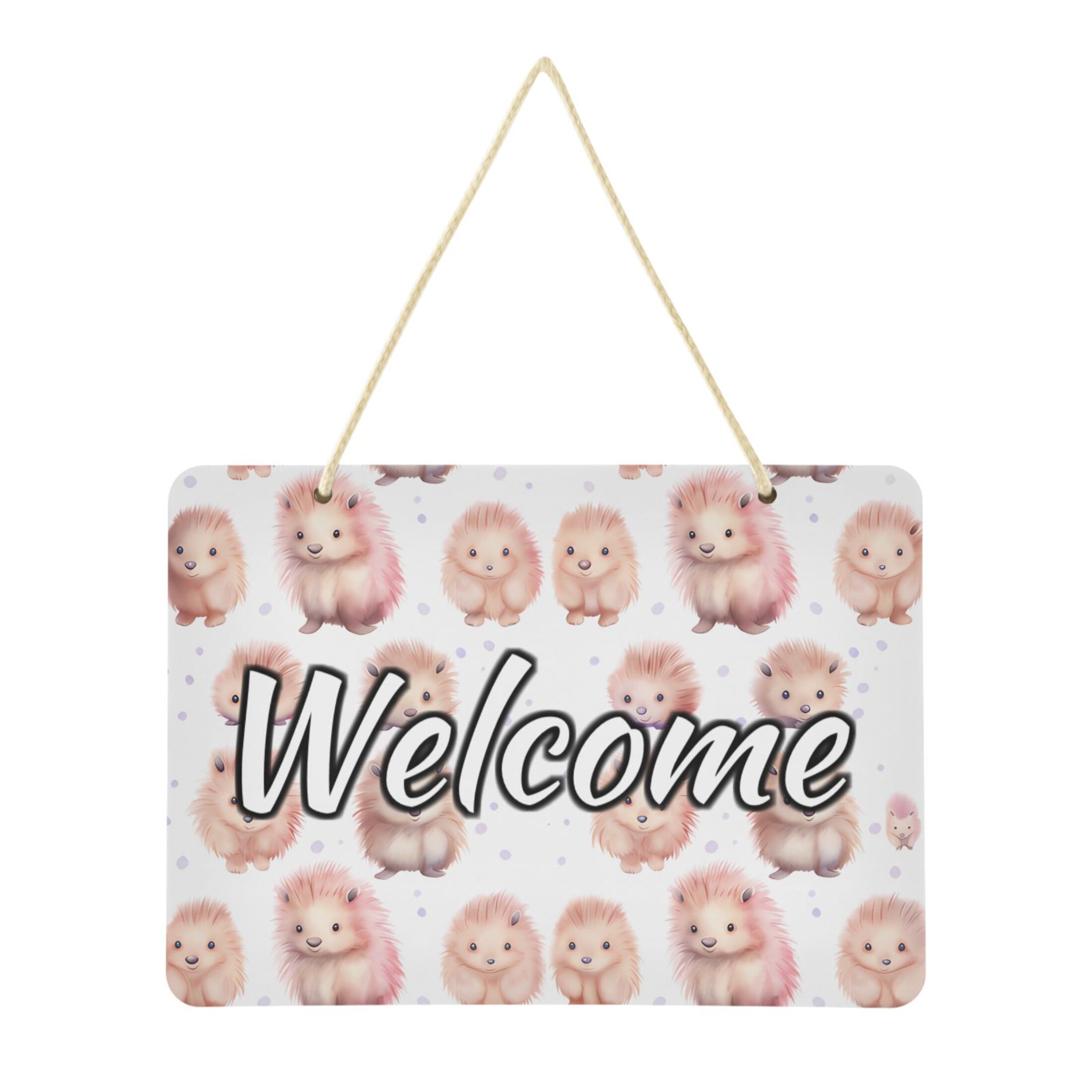 Welcome Door Sign Decoration 13.8" Rectangular Front Entrance Hanging ...