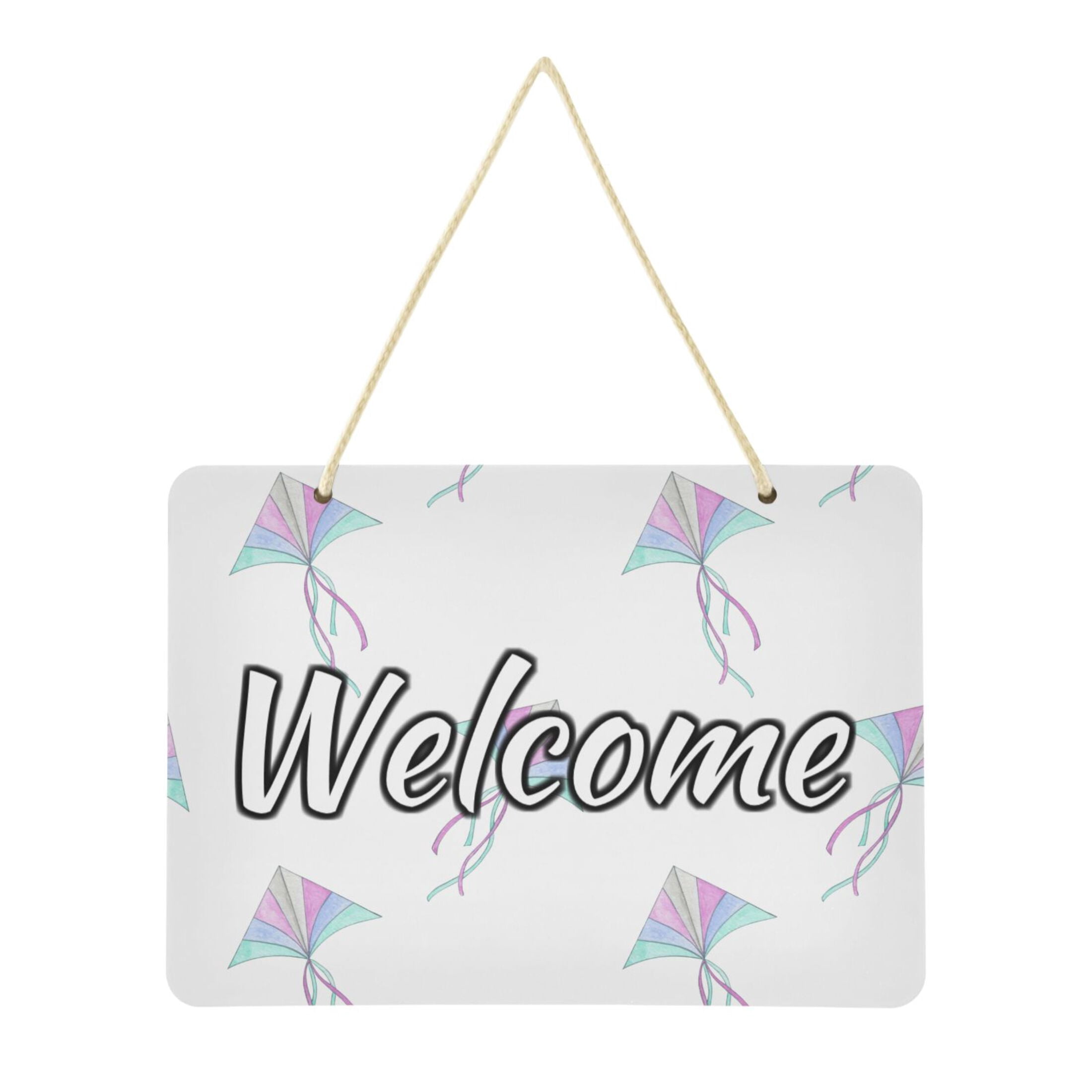 Welcome Door Sign Decoration 13.8" Rectangular Front Entrance Hanging ...