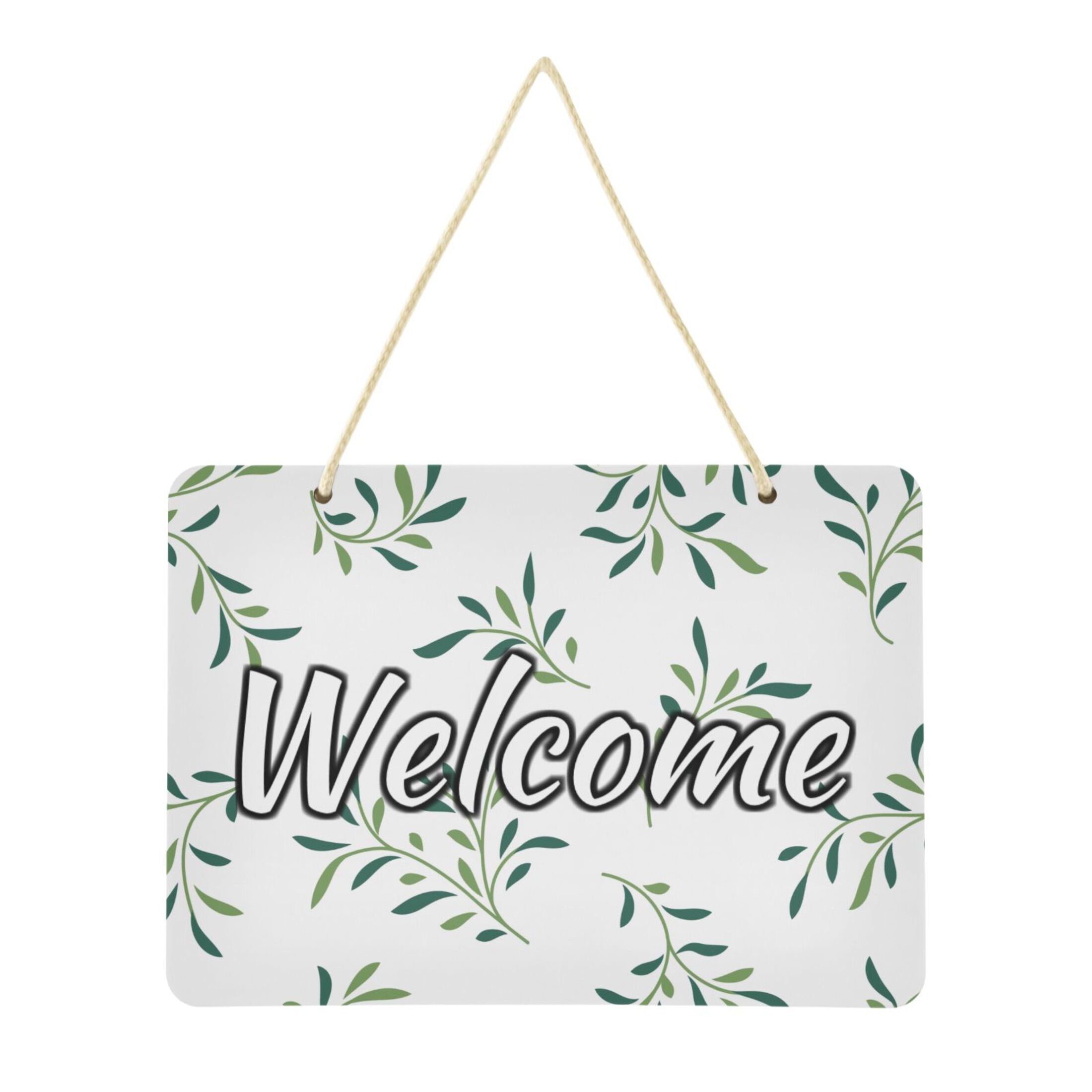 Welcome Door Sign Decoration 13.8" Rectangular Front Entrance Hanging ...