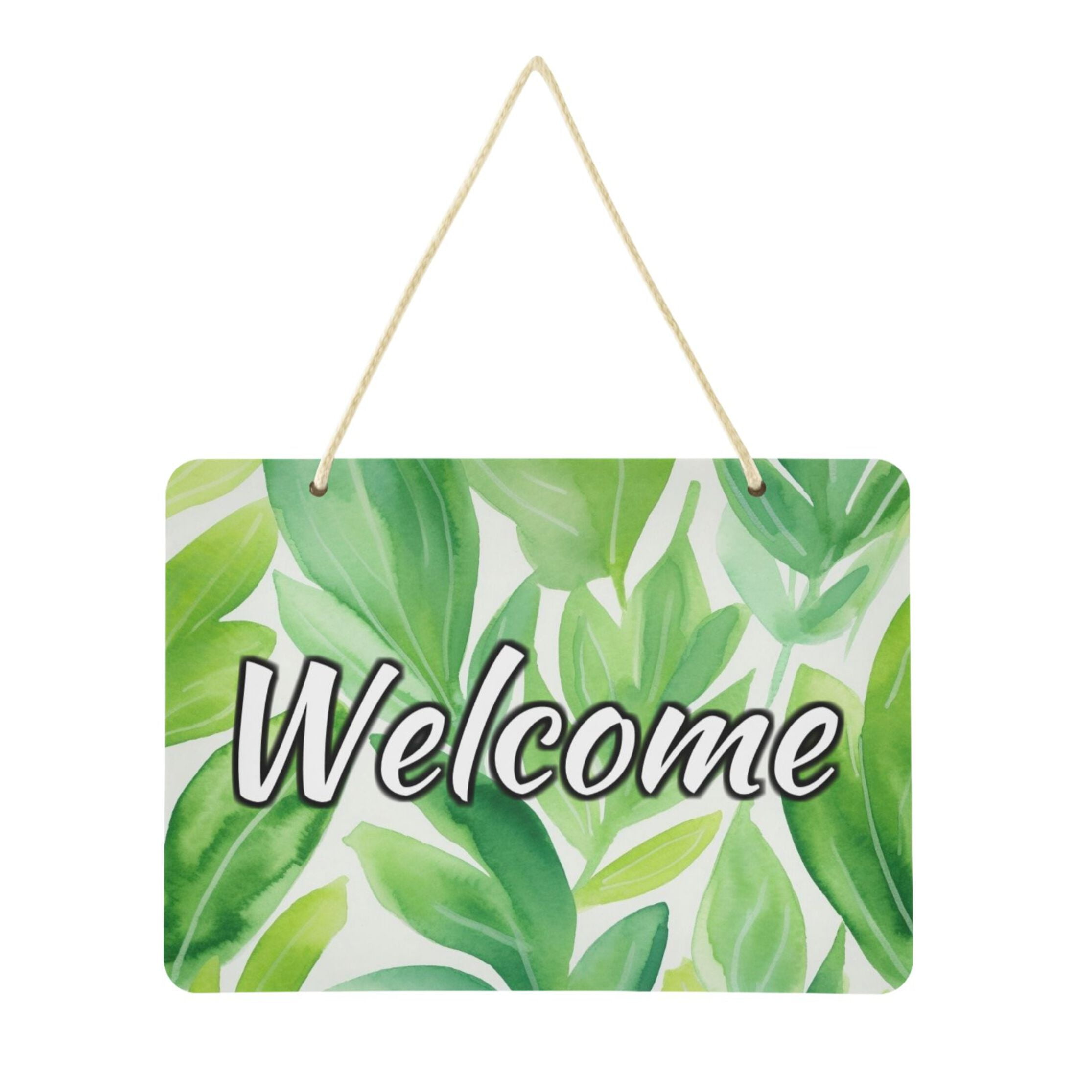 Welcome Door Sign Decoration 13.8" Rectangular Front Entrance Hanging ...