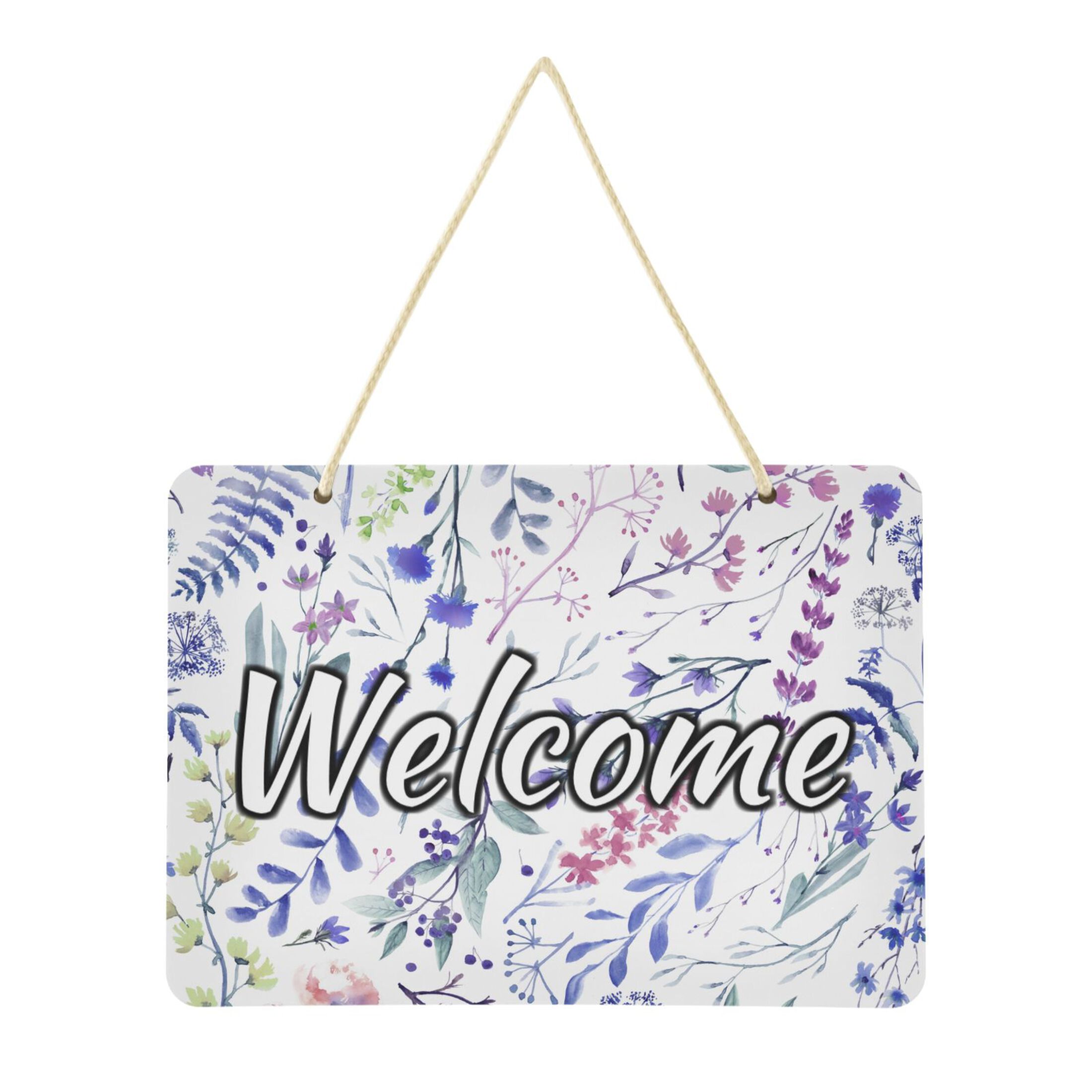 Welcome Door Sign Decoration 13.8" Rectangular Front Entrance Hanging Sign Outdoor Farmhouse ...