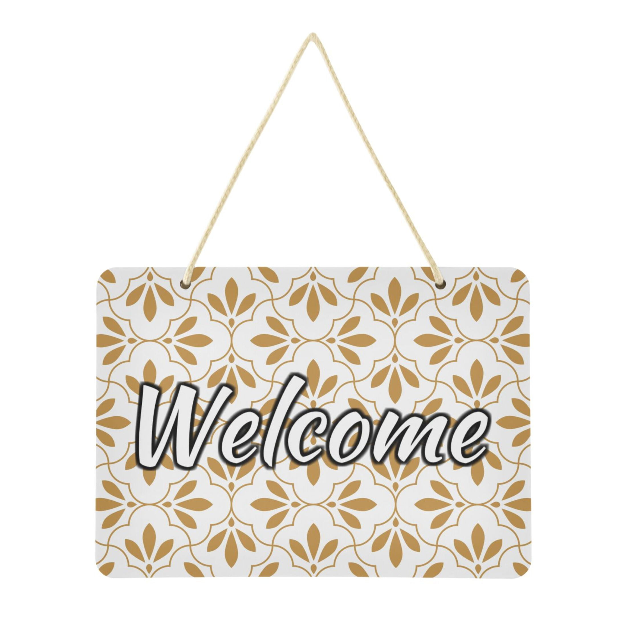 Welcome Door Sign Decoration 13.8" Rectangular Front Entrance Hanging ...