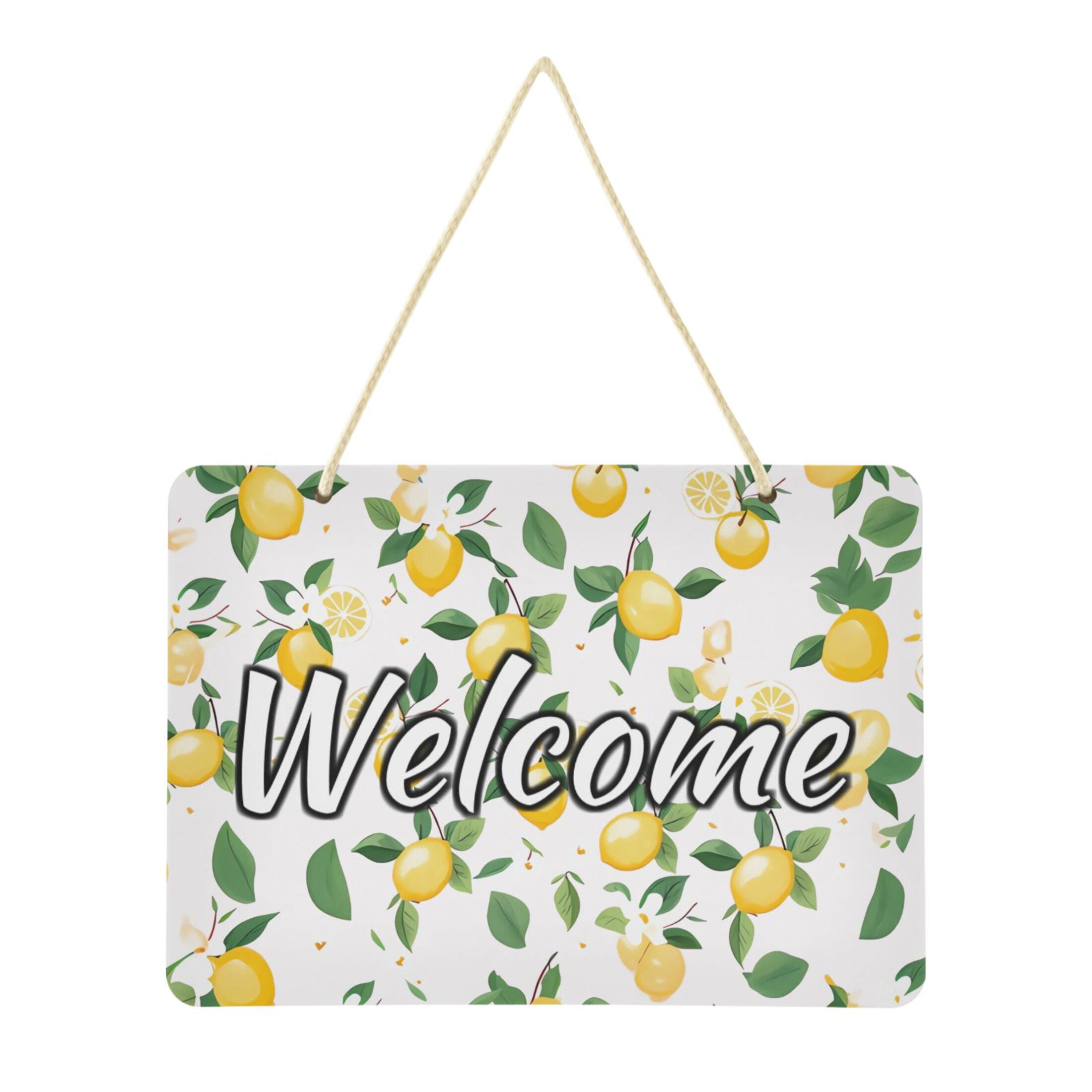 Welcome Door Sign Decoration 13.8" Rectangular Front Entrance Hanging ...