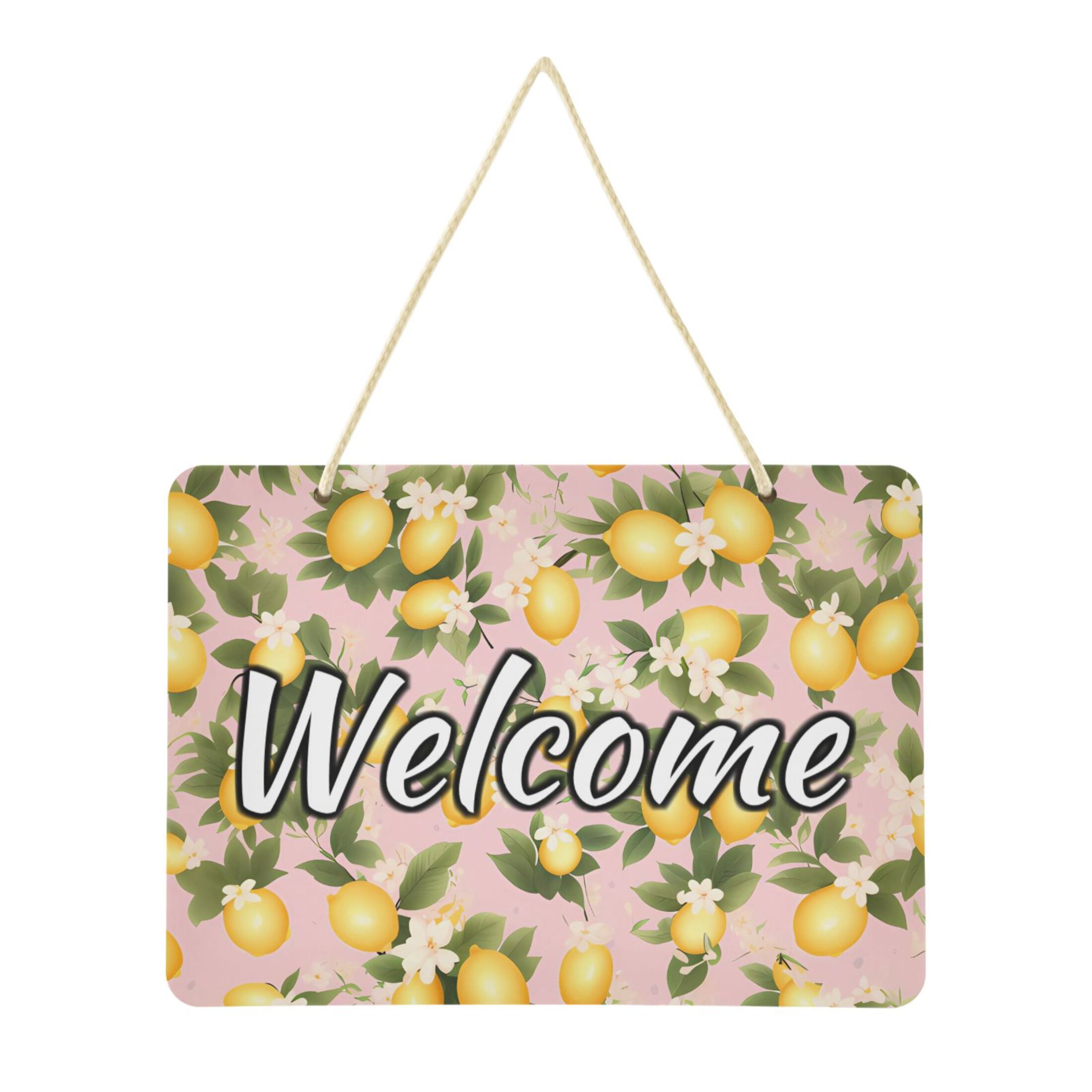 Welcome Door Sign Decoration 13.8" Rectangular Front Entrance Hanging ...