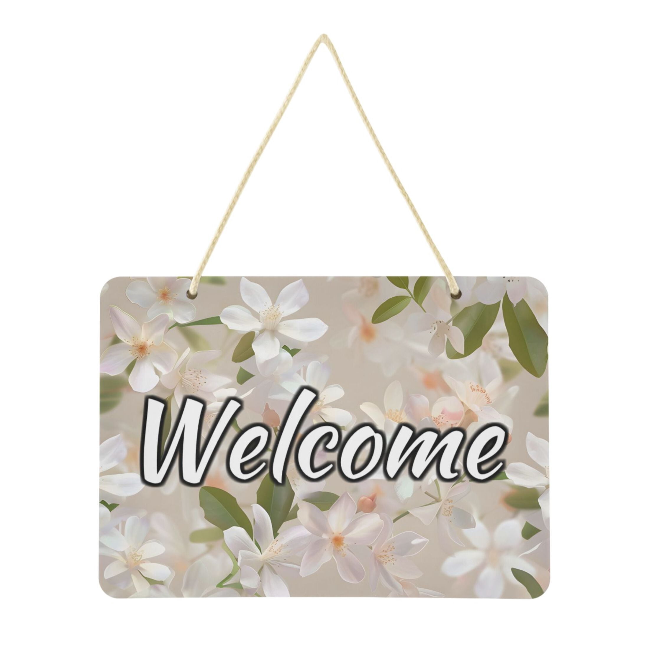 Welcome Door Sign Decoration 13.8" Rectangular Front Entrance Hanging ...