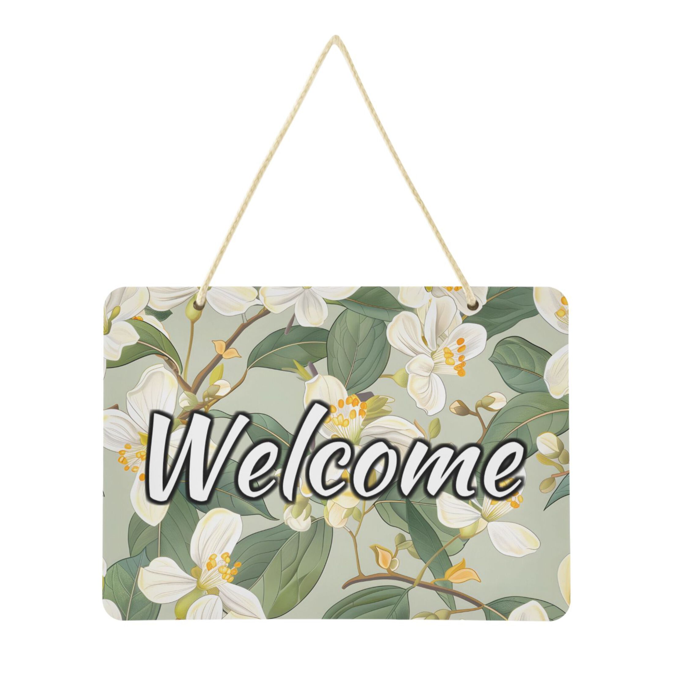 Welcome Door Sign Decoration 13.8" Rectangular Front Entrance Hanging ...