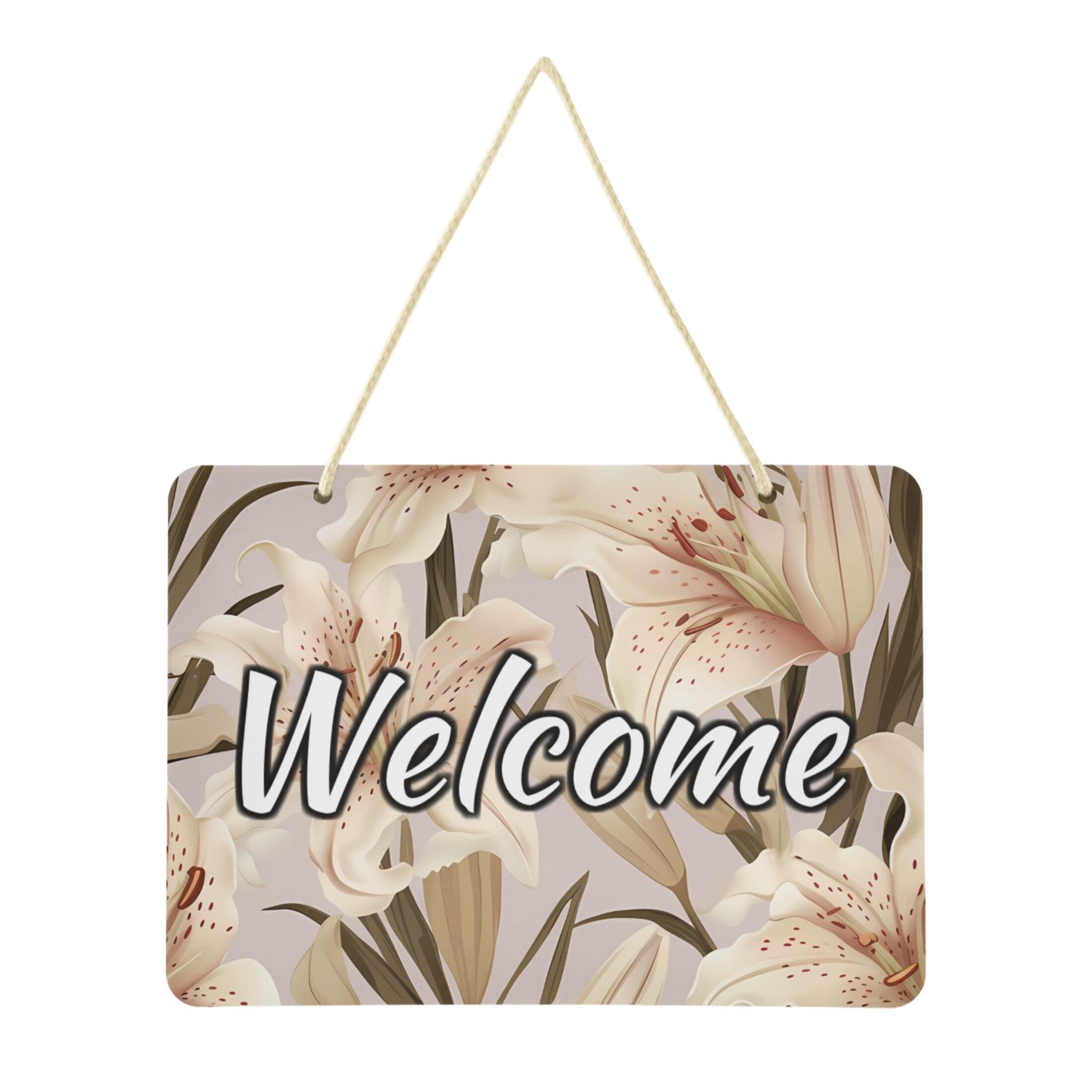 Welcome Door Sign Decoration 13.8" Rectangular Front Entrance Hanging ...