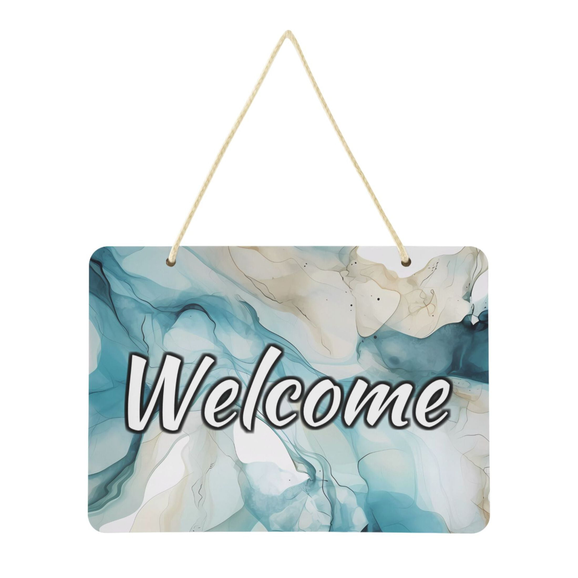 Welcome Door Sign Decoration 13.8" Rectangular Front Entrance Hanging ...