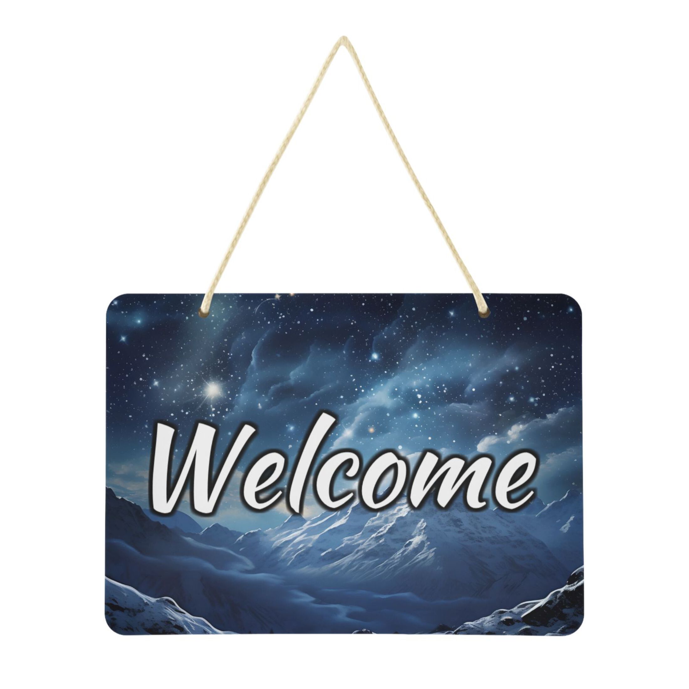 Welcome Door Sign Decoration 13.8" Rectangular Front Entrance Hanging ...