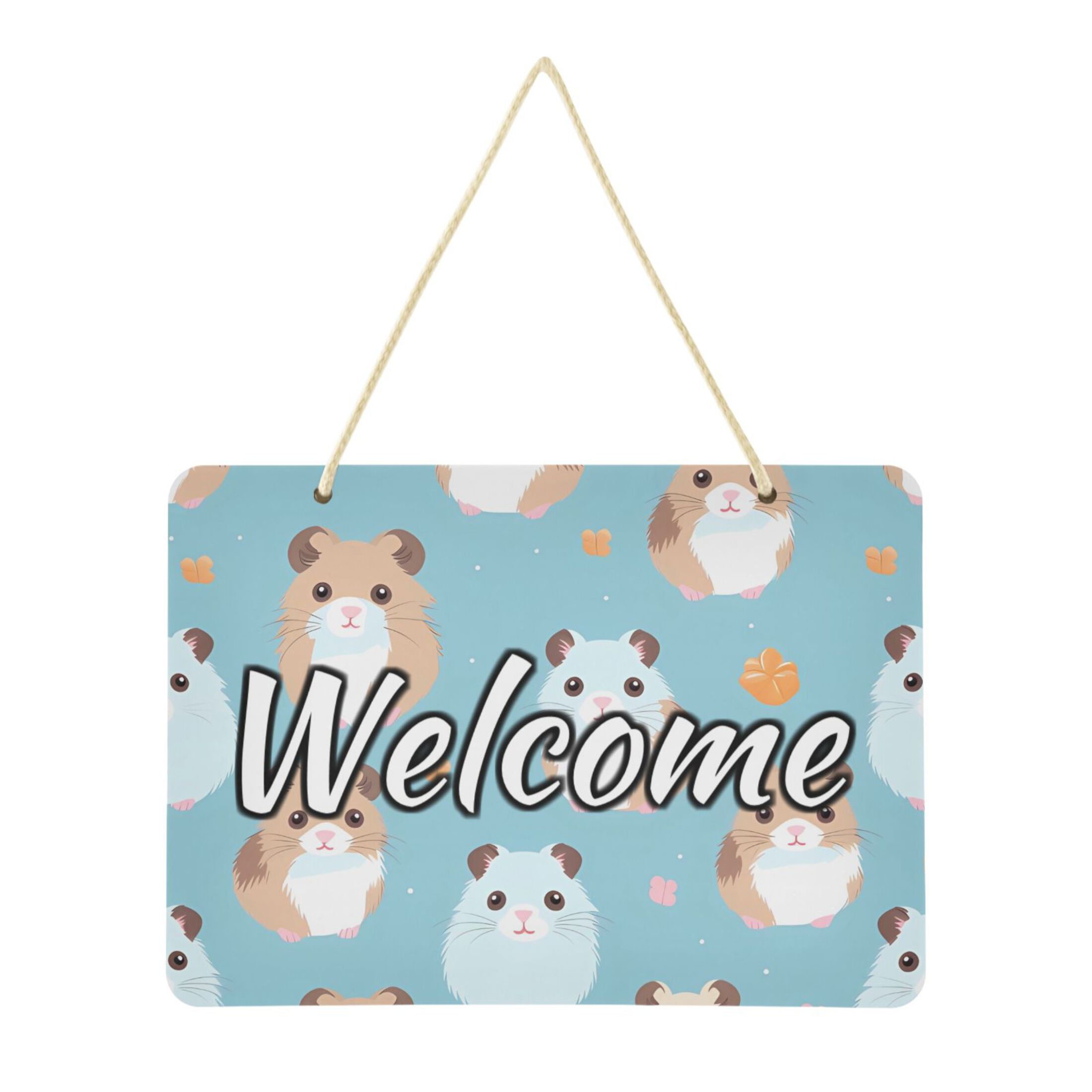 Welcome Door Sign Decoration 13.8" Rectangular Front Entrance Hanging ...