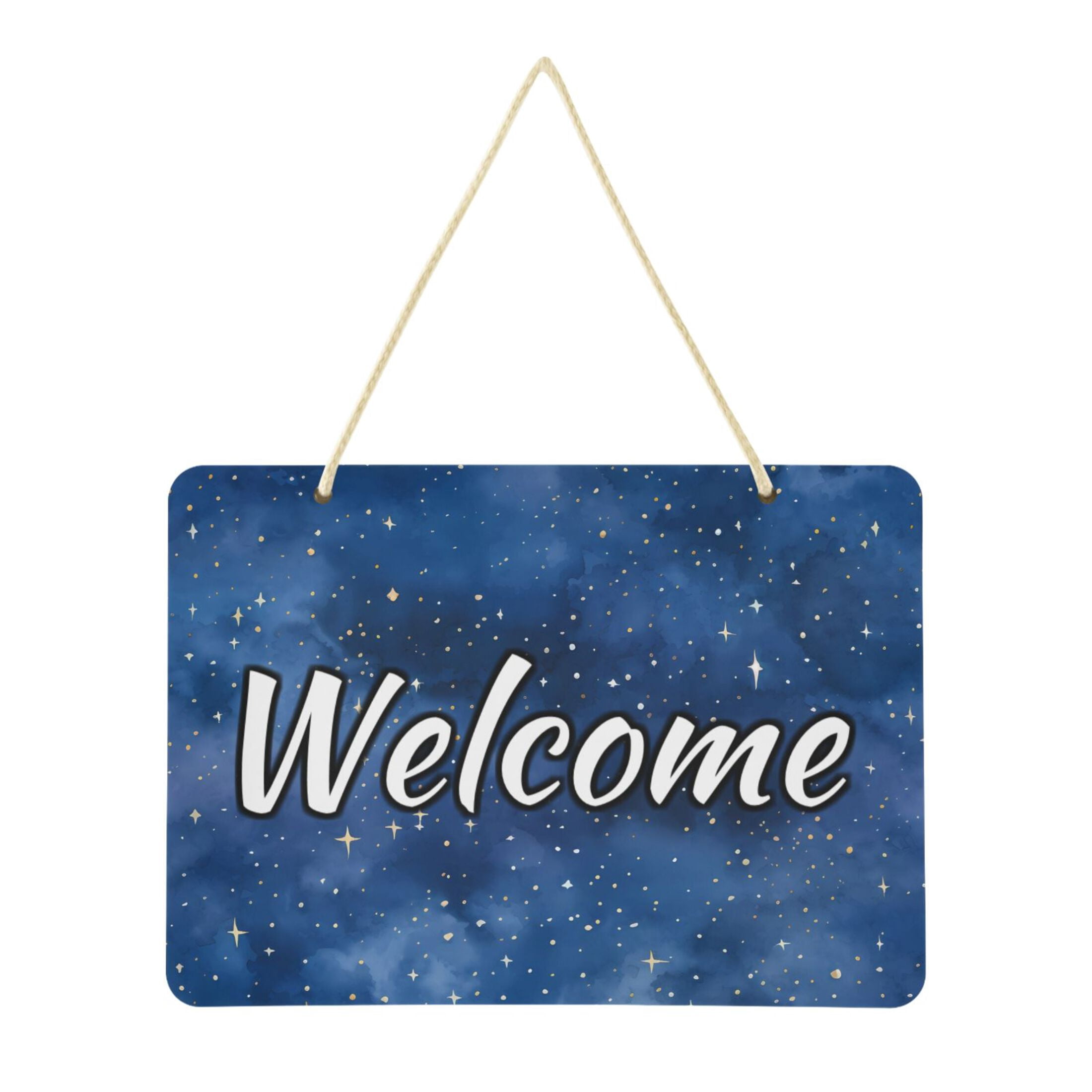 Welcome Door Sign Decoration 13.8" Rectangular Front Entrance Hanging ...