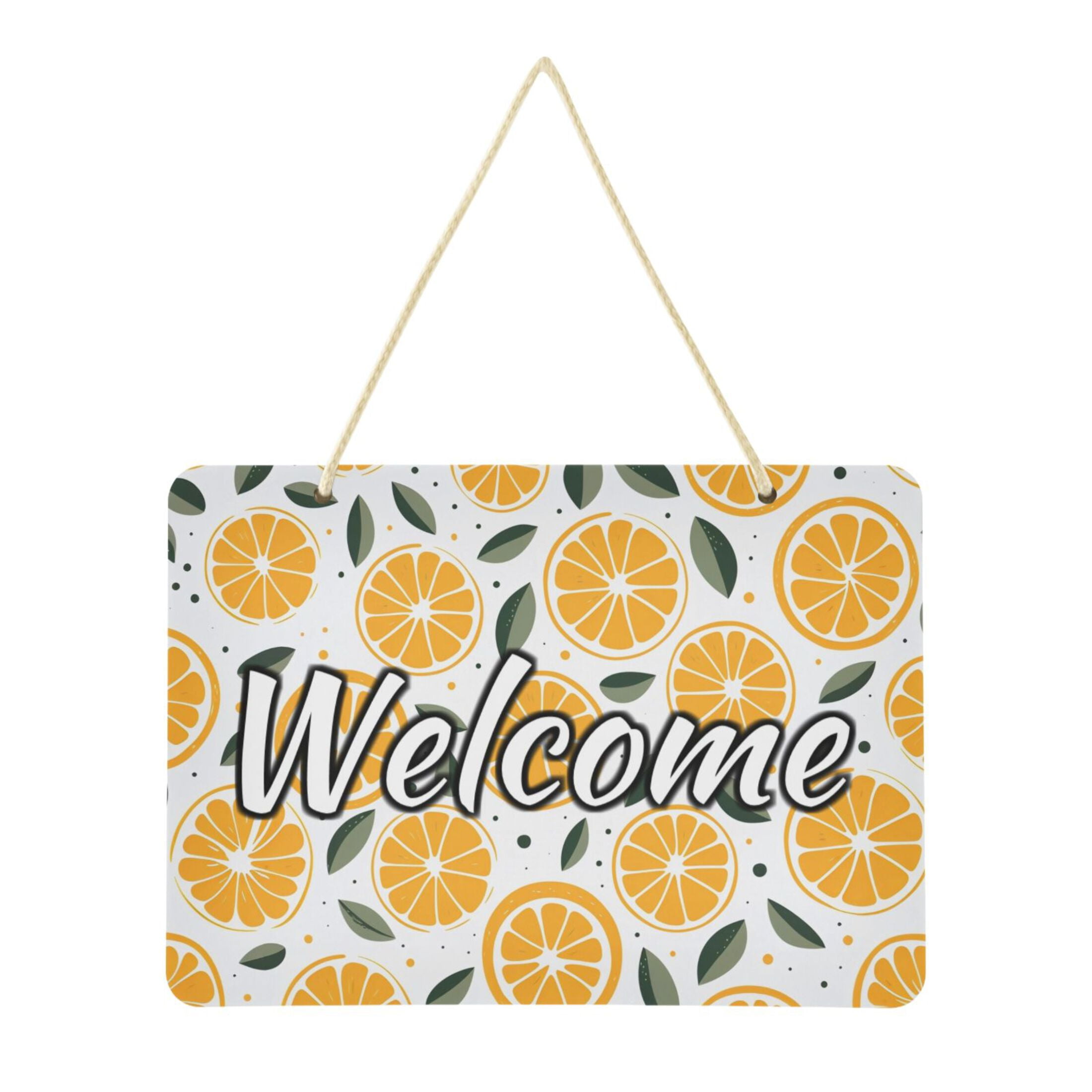 Welcome Door Sign Decoration 13.8" Rectangular Front Entrance Hanging ...