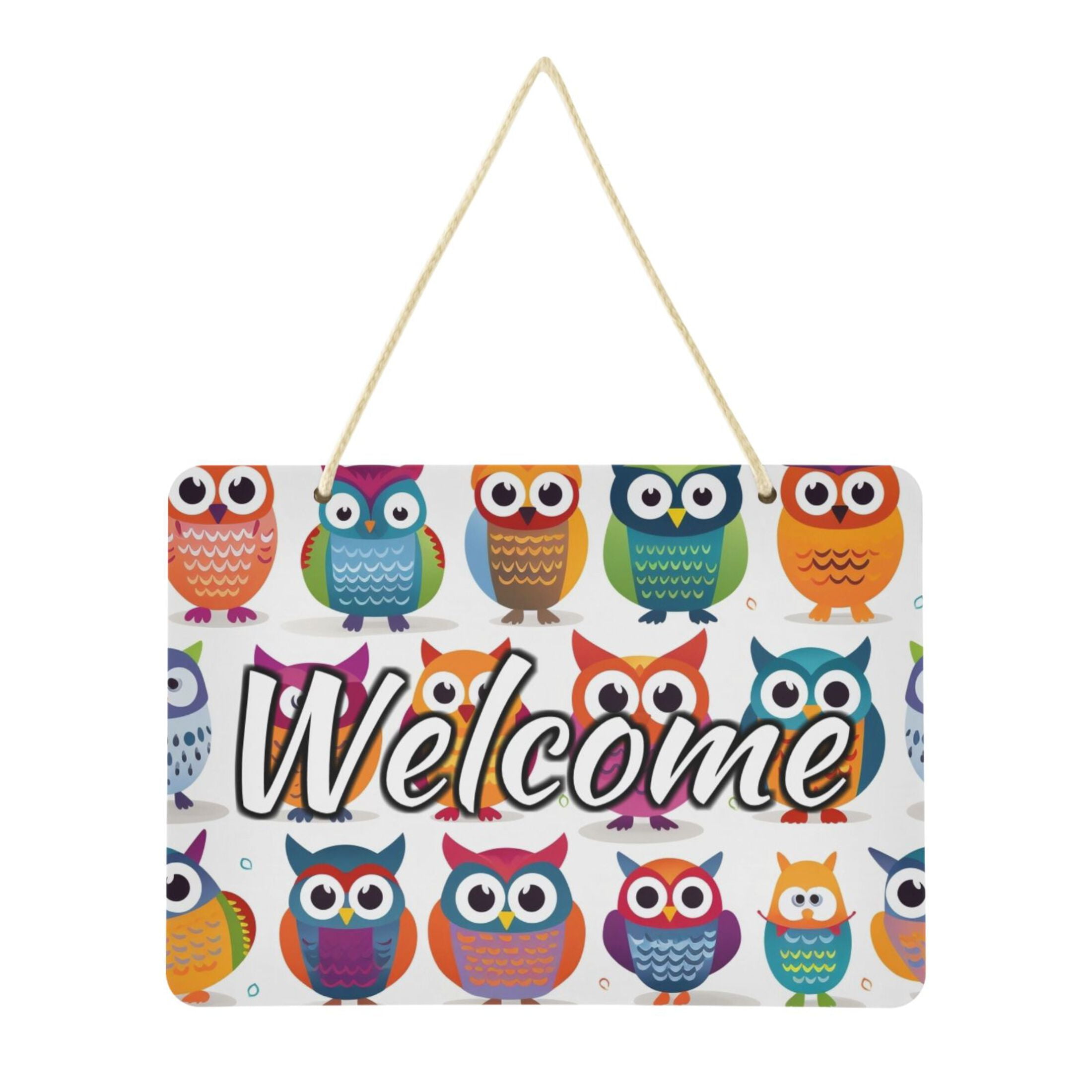 Welcome Door Sign Decoration 13.8" Rectangular Front Entrance Hanging ...