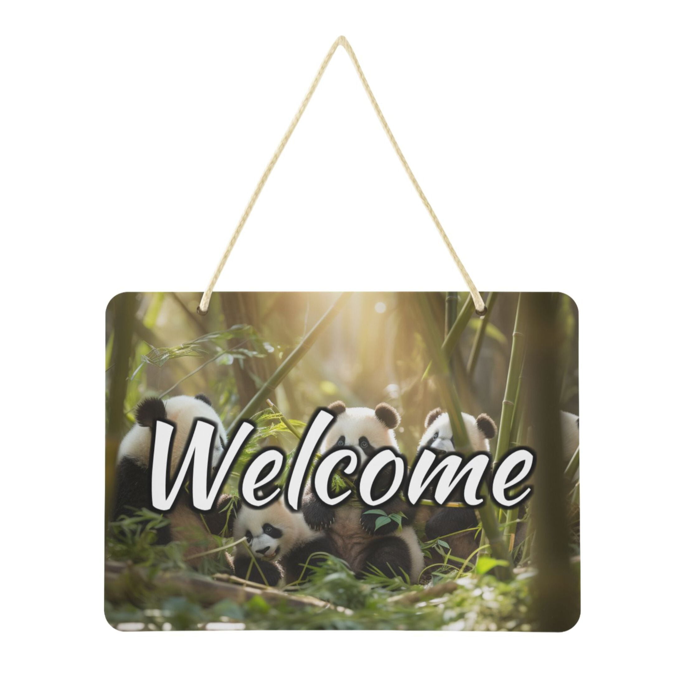 Welcome Door Sign Decoration 13.8" Rectangular Front Entrance Hanging ...