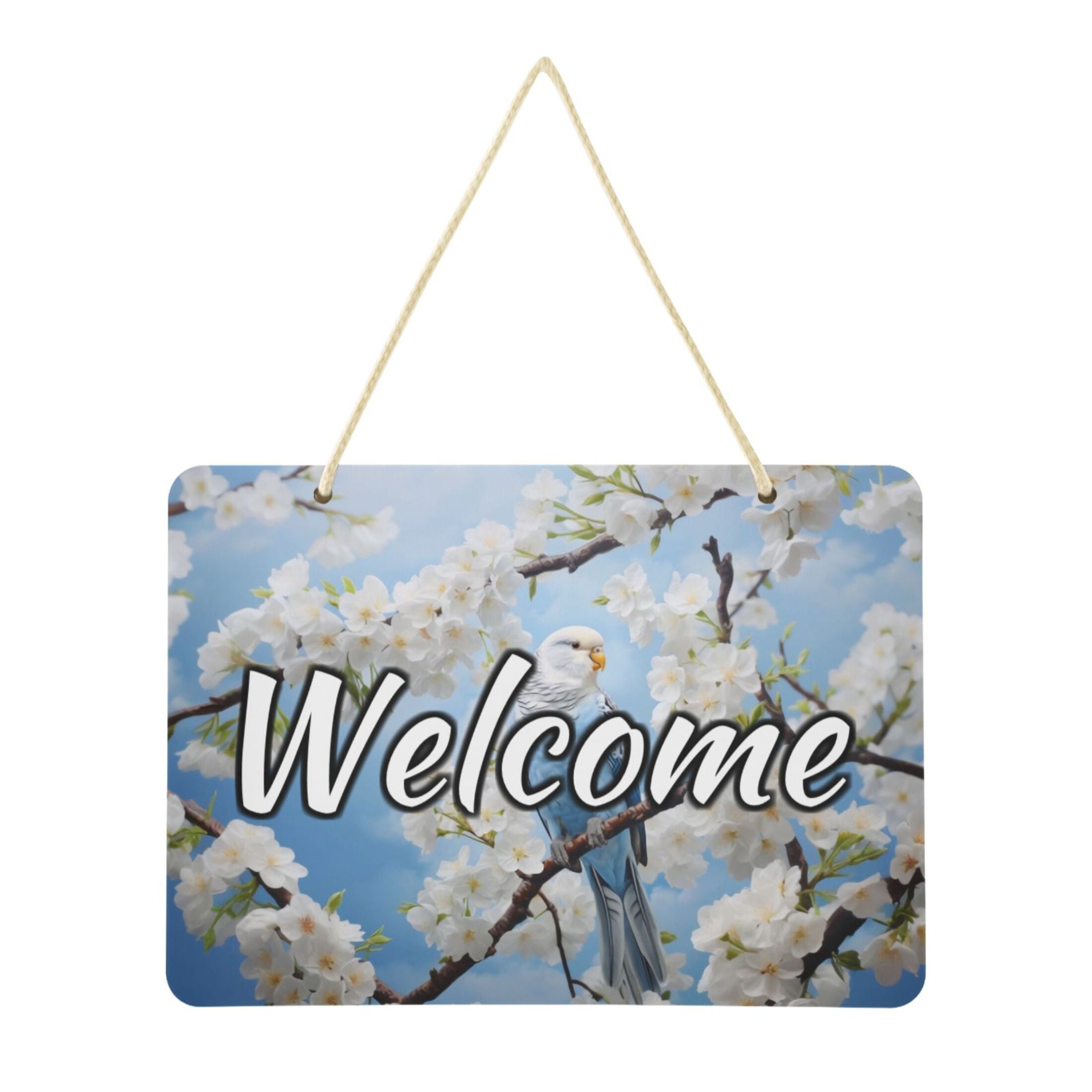 Welcome Door Sign Decoration 13.8" Rectangular Front Entrance Hanging ...
