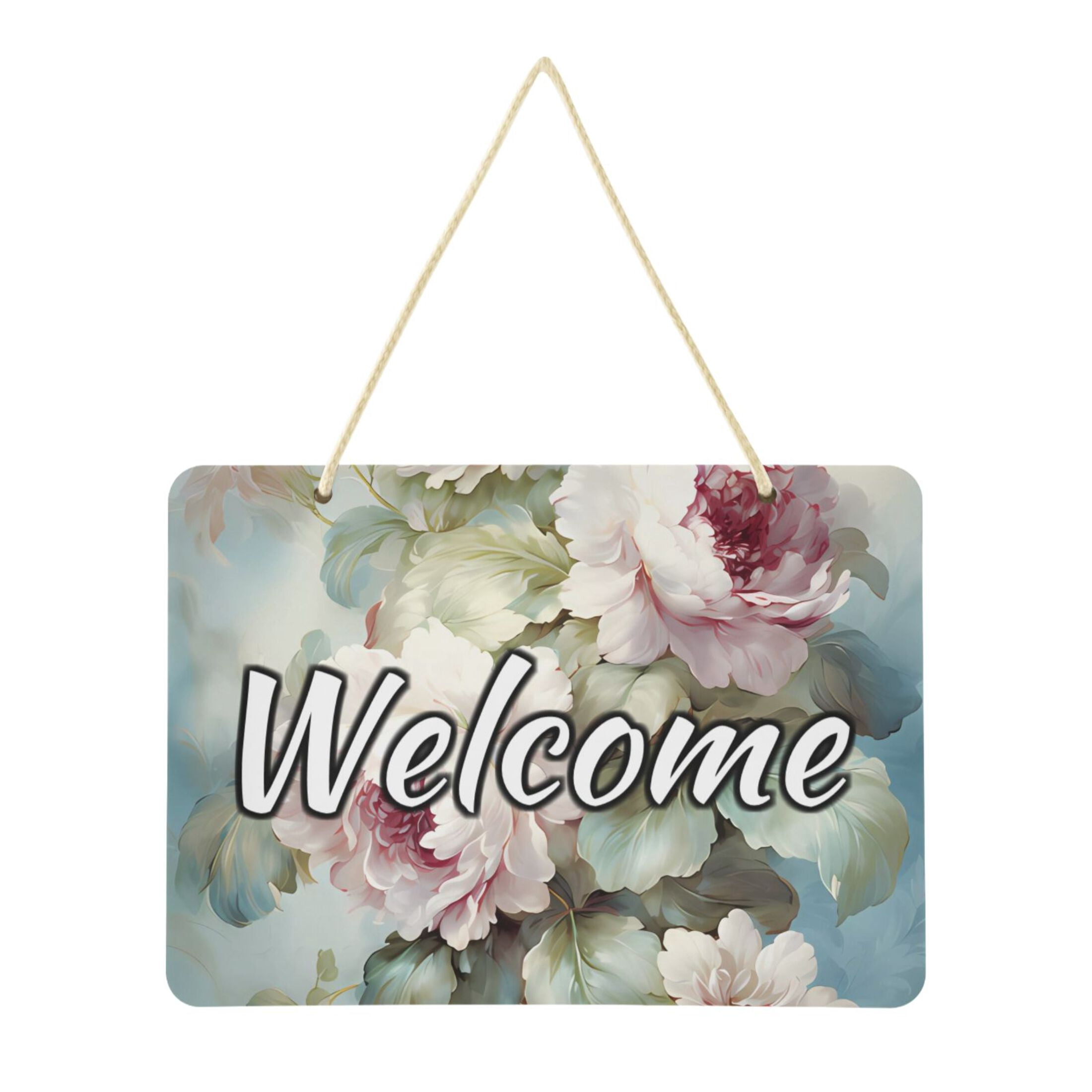 Welcome Door Sign Decoration 13.8" Rectangular Front Entrance Hanging ...